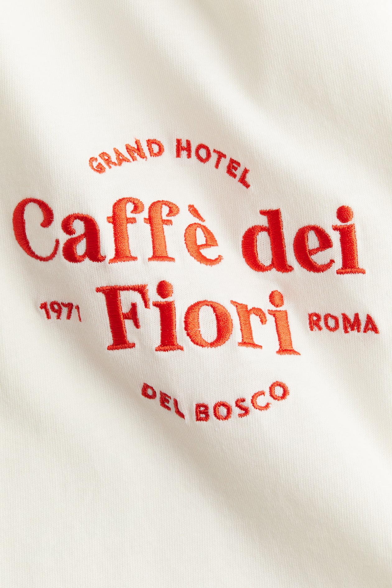 T-shirt met print - Roomwit/Caffè dei fiori - DAMES | H&M NL