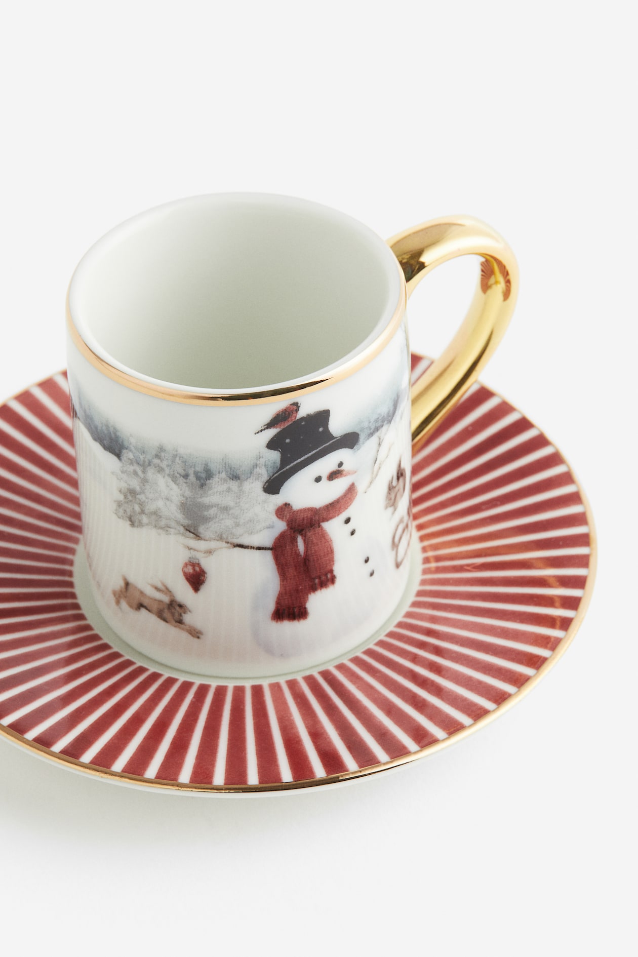 Gift-boxed 2-pack Espresso Cups & Saucers - Red/holiday motif - Home ...