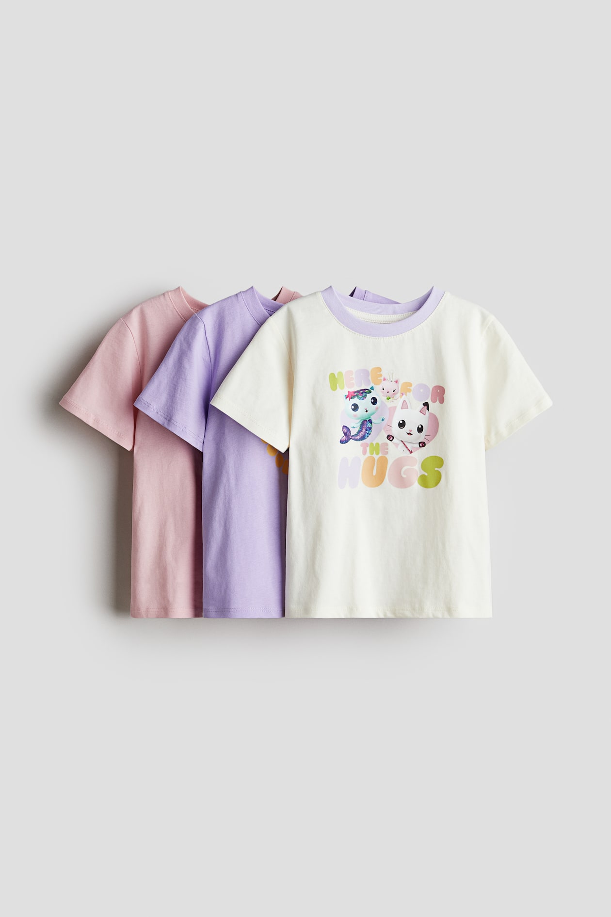 3-pack printed jersey tops - Rosa claro/Gabby's Dollhouse - CRIANÇA | H ...
