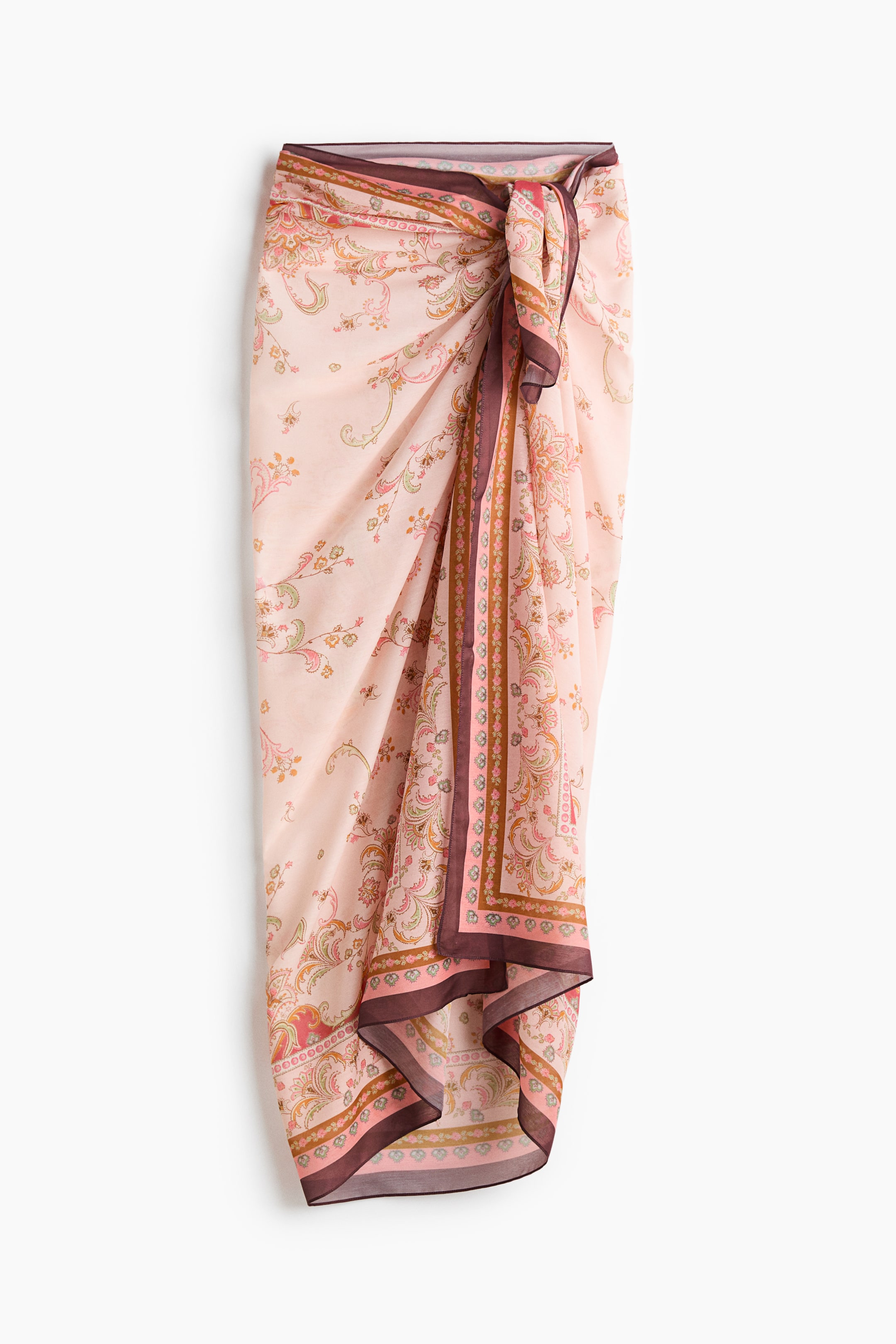 Women's Powder pink/Paisley pattern Sarong | H&M IN
