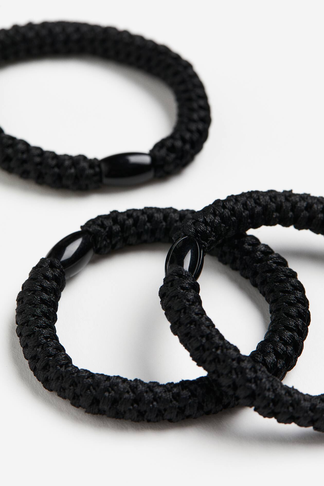 3-pack braided hair elastics - Black - Ladies | H&M SG