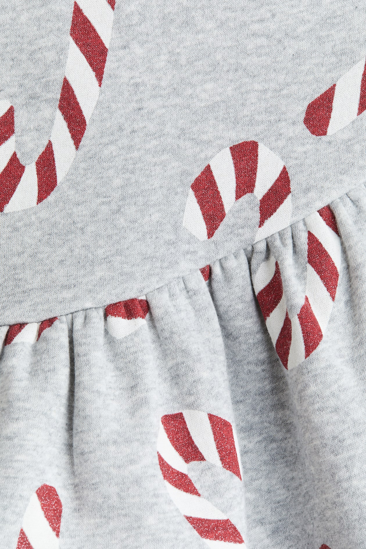 Patterned Skirt - Light gray/candy canes - Kids | H&M US
