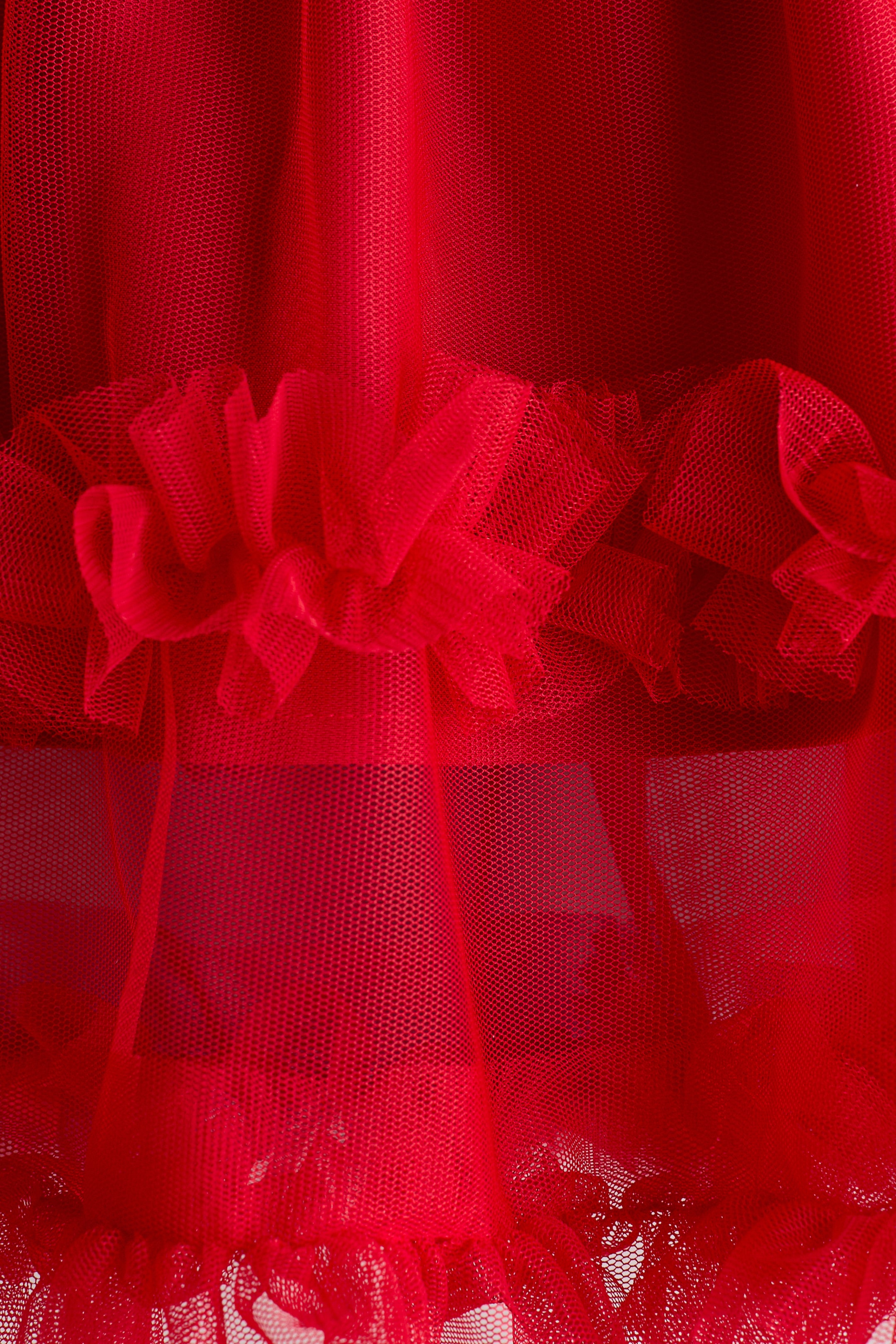 Red Frill-trimmed tulle skirt for kids | H&M IN