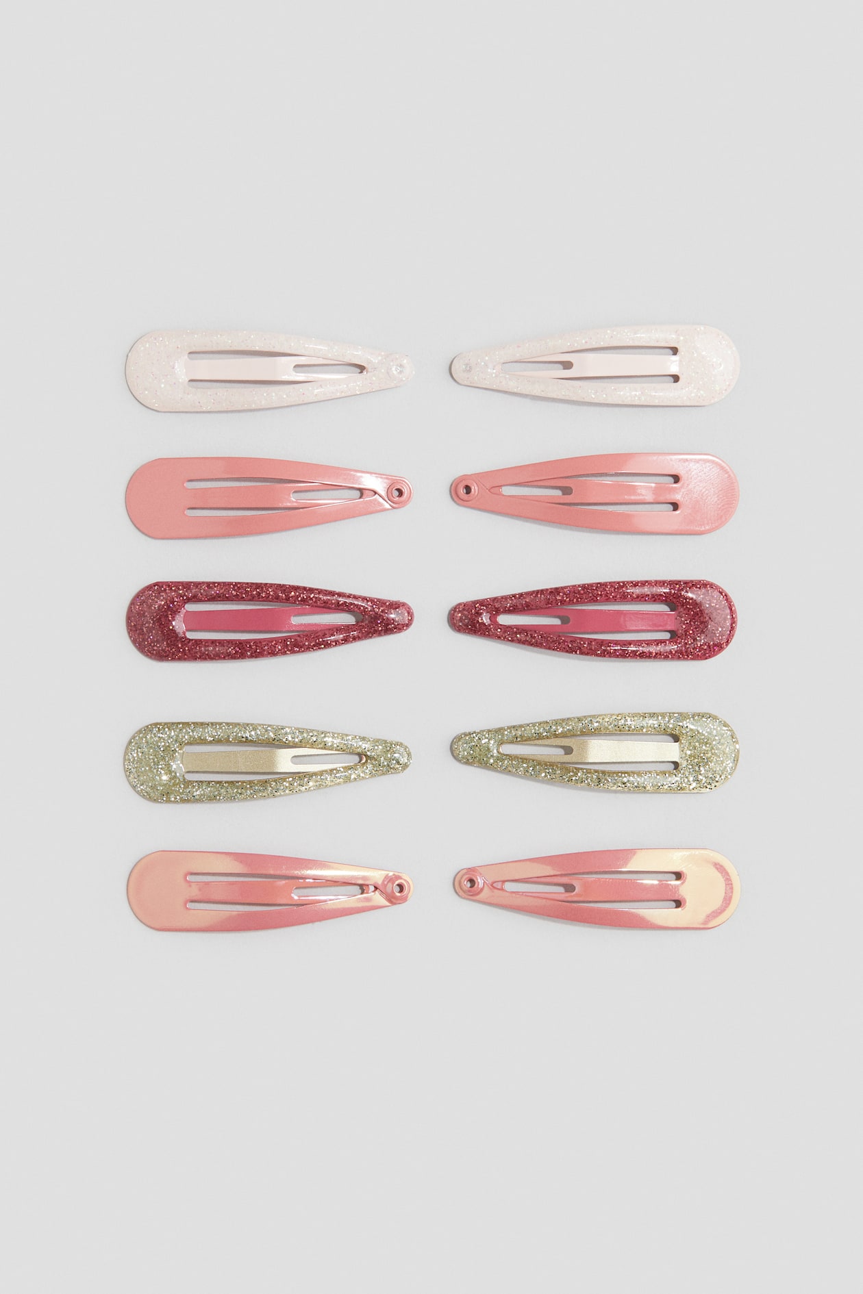 10-pack Hair Clips - Pink/Gold colour - Kids | H&M AU