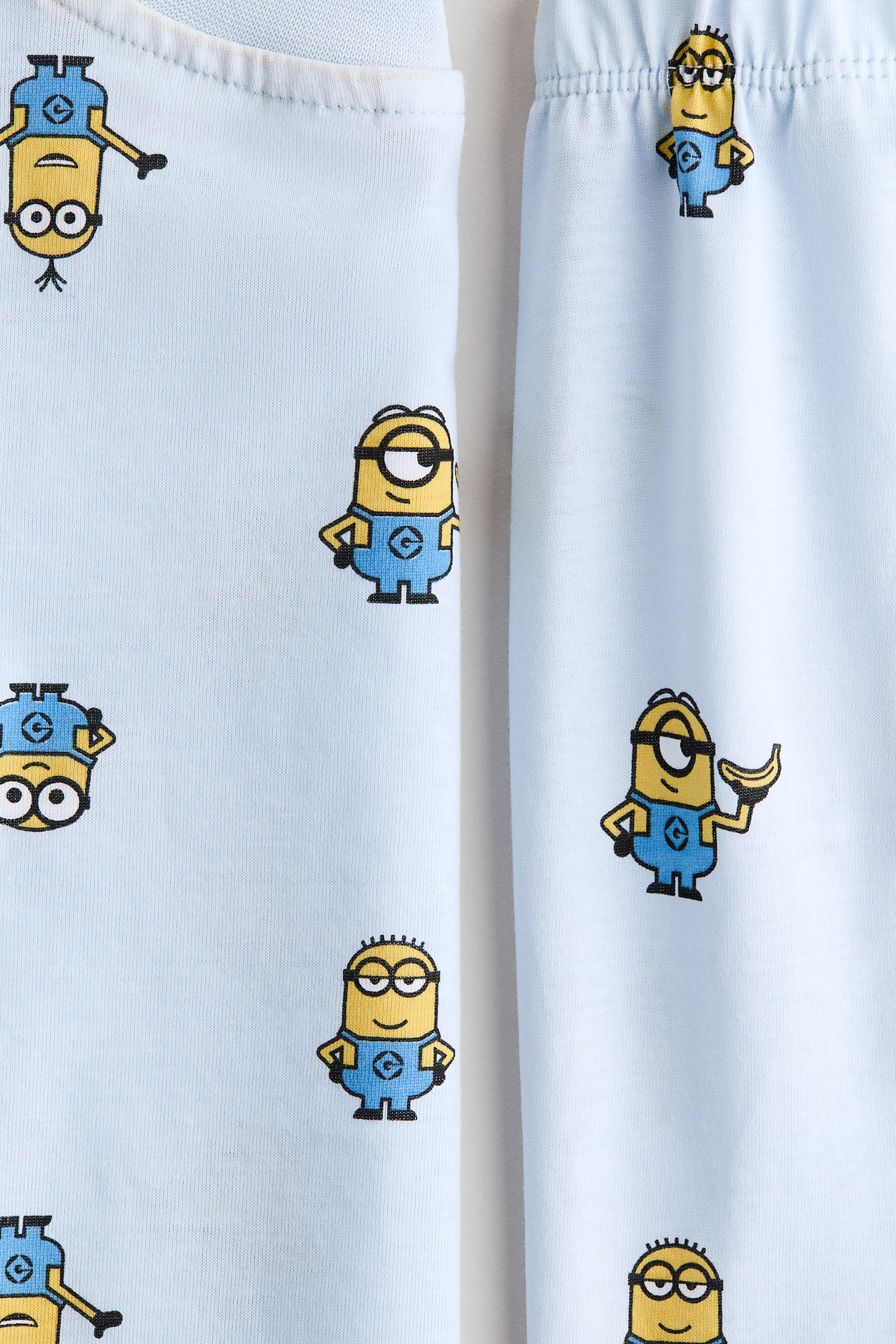 Light blue/Minions Printed cotton pyjamas for kids | H&M SG