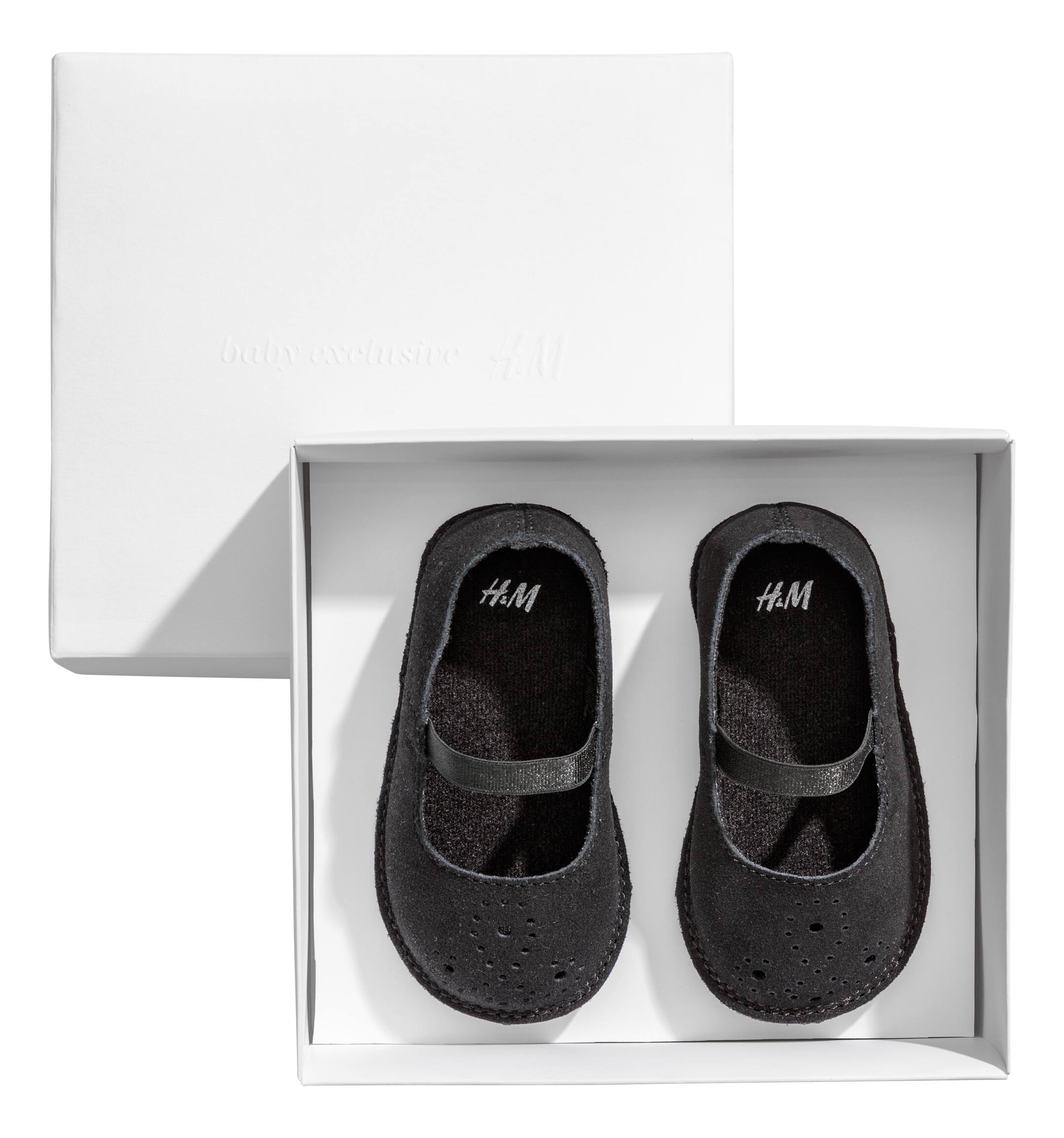Ballerinaskor i mocka - Svart - BARN | H&M SE