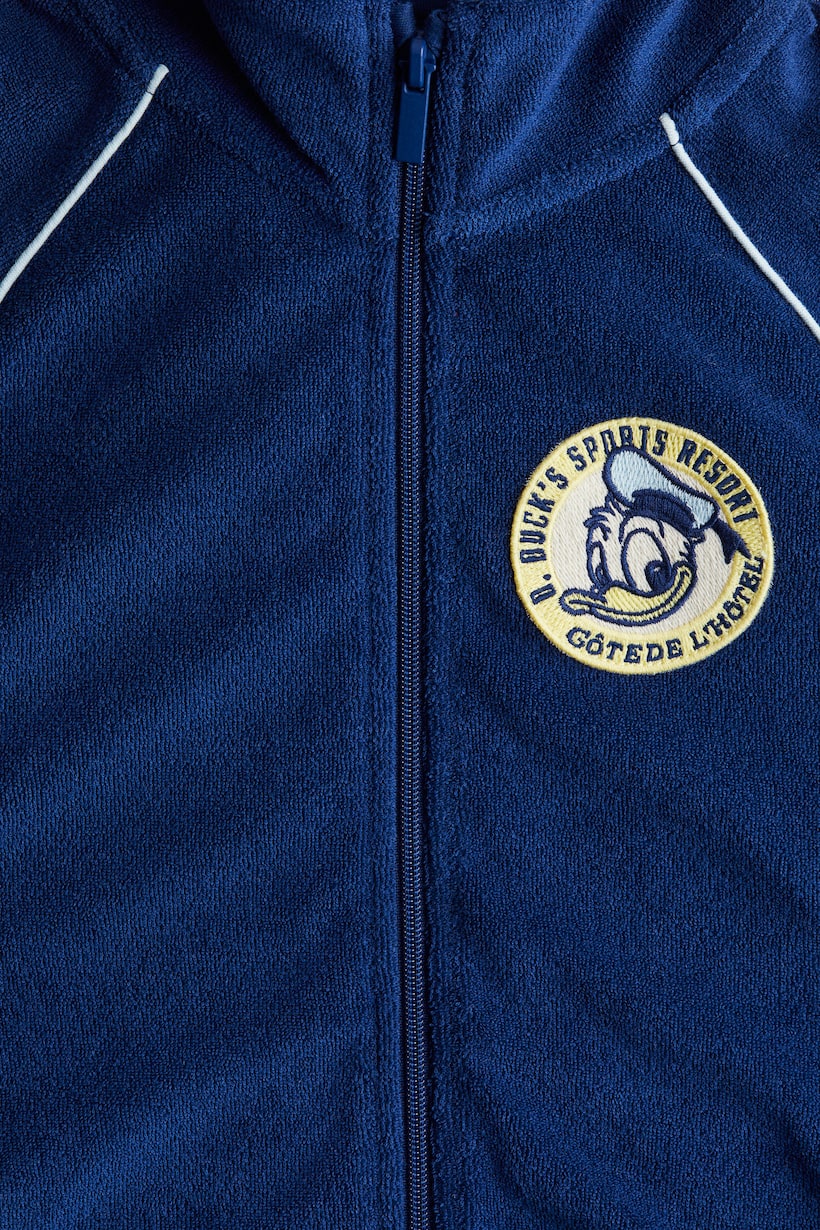 Dark blue/Donald Duck Terry Track Jacket with Embroidered Detail for ...