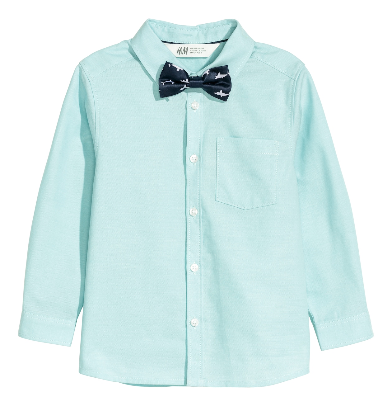 Hemd mit Krawatte/Fliege - Helltürkis/Fliege - Kids | H&M DE