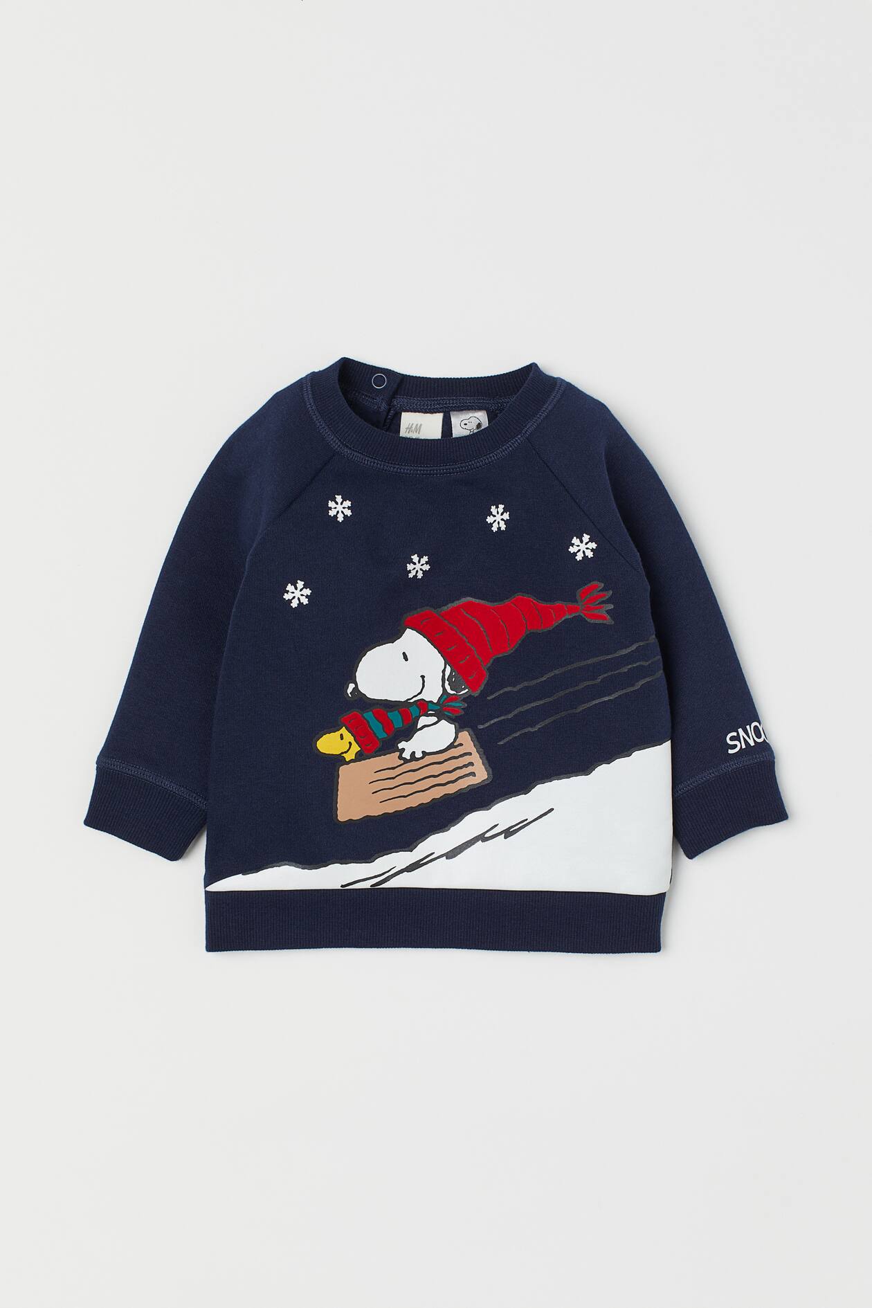 Sweatshirt with Printed Design - Dark blue/Snoopy - Kids | H&M US