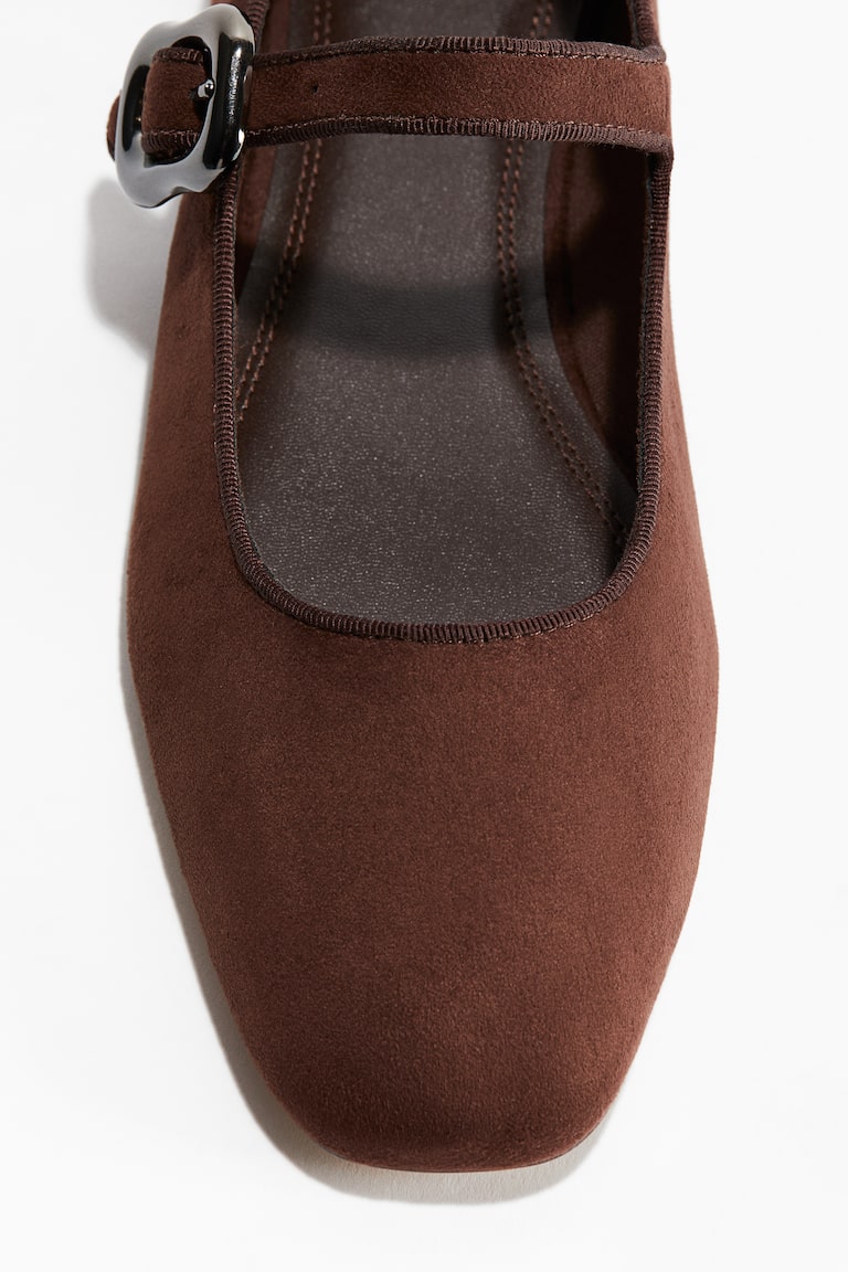 Ballerine modello Mary Jane - Marrone scuro - DONNA | H&M IT