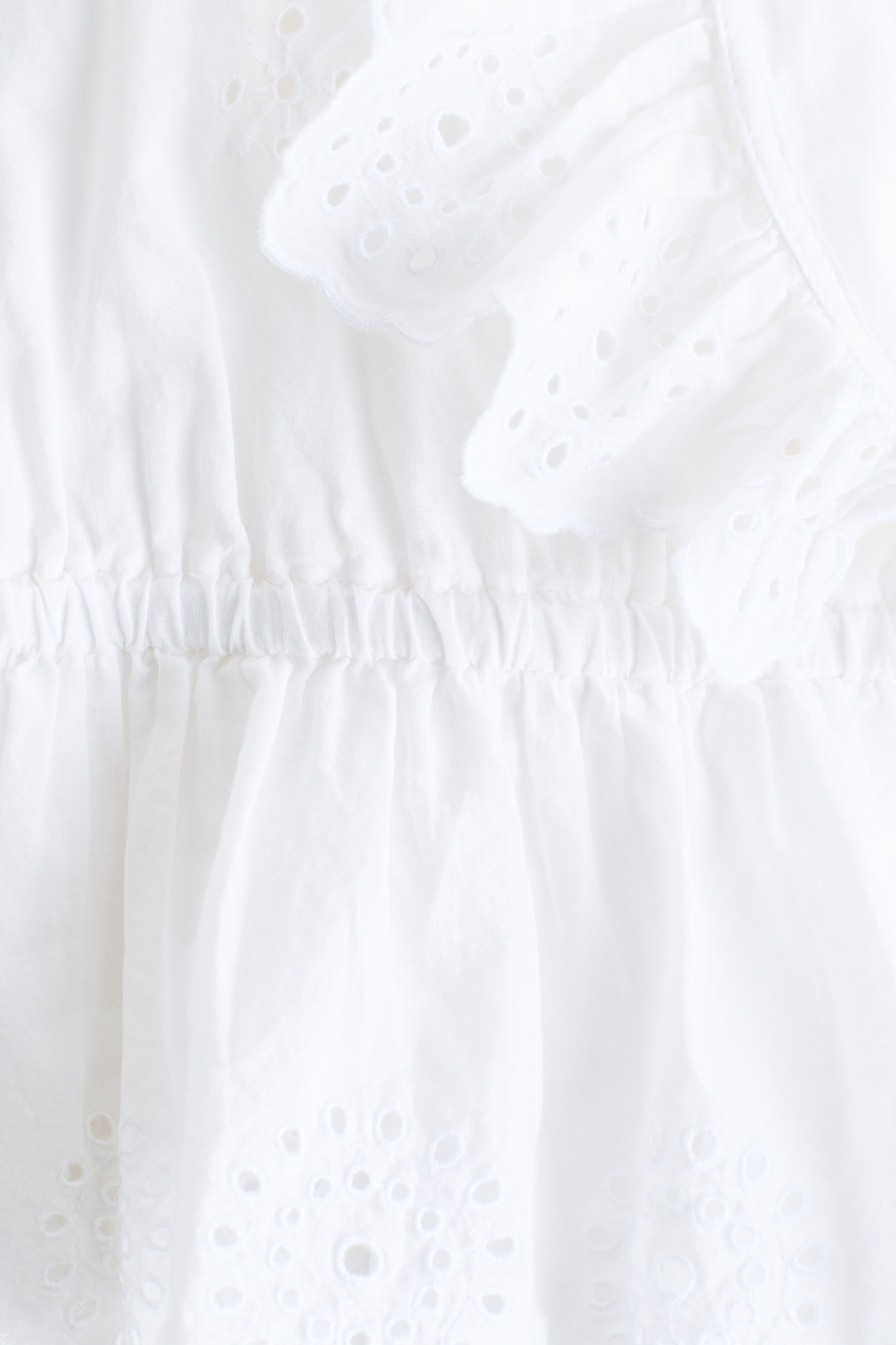 Bluză de bumbac cu broderie englezească - Alb - FEMEI | H&M RO