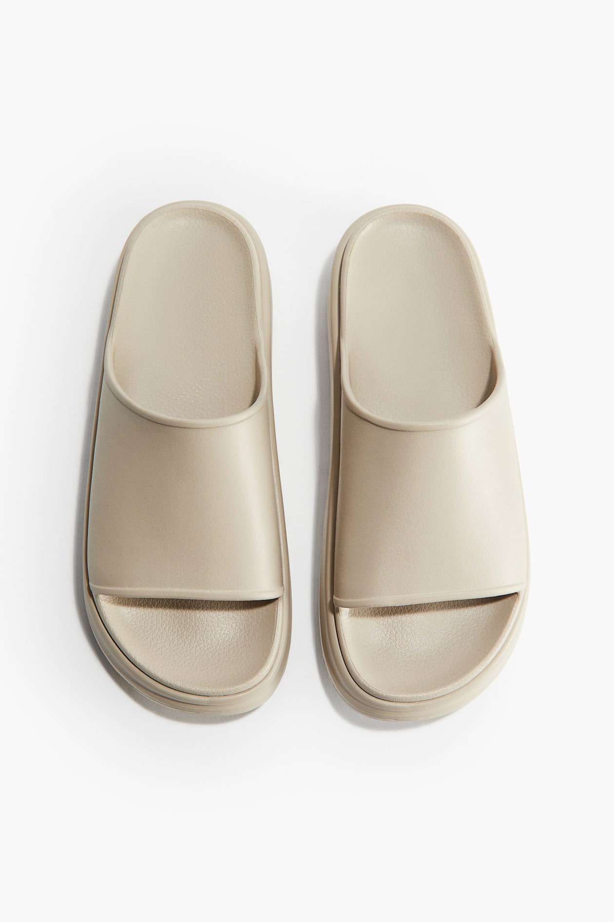 Women's Light beige Platform pool slides | H&M GB