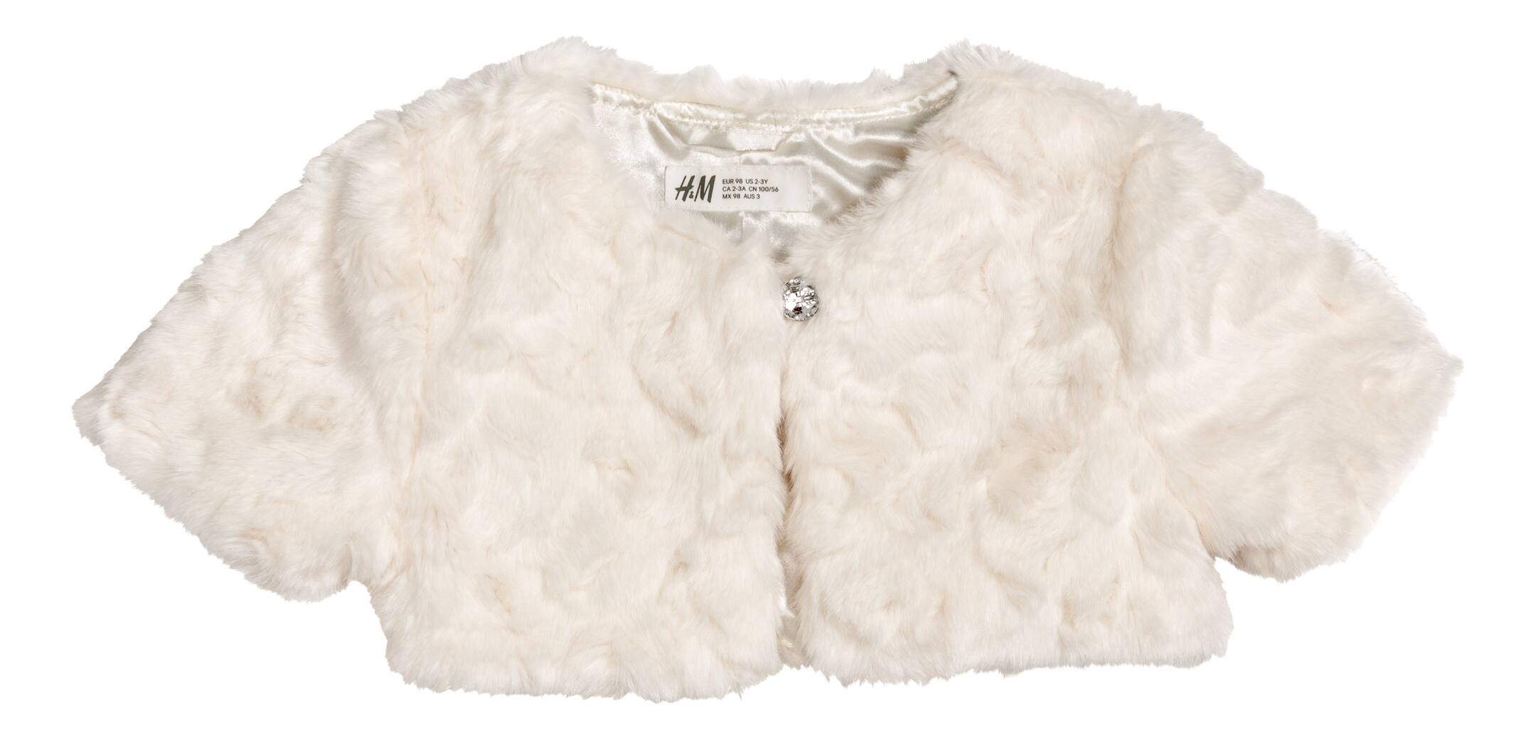 Bolero i fuskpäls - Vit - BARN | H&M SE