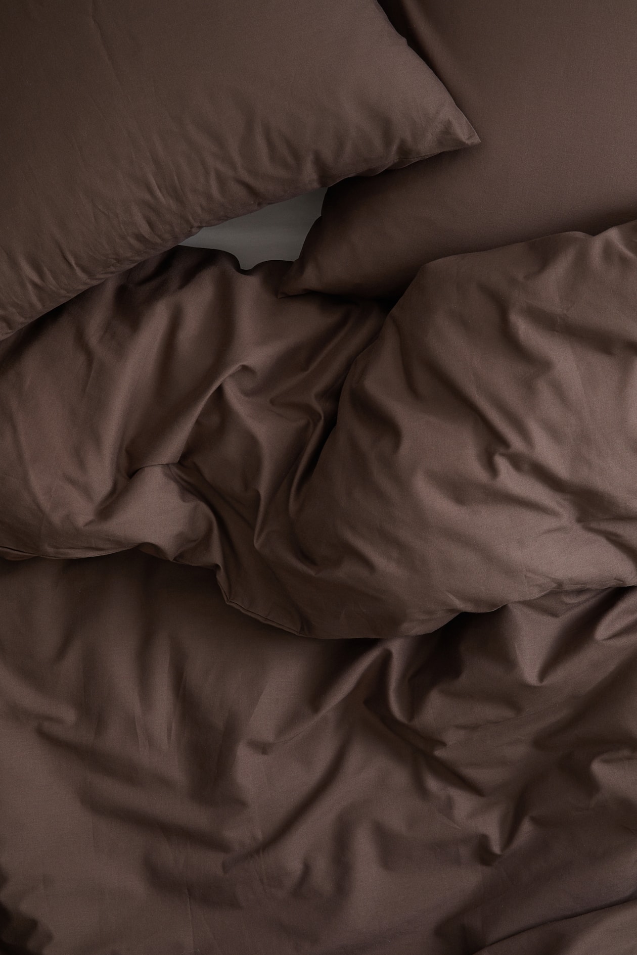 Cotton King/Queen Duvet Cover Set - Dark brown - Home All | H&M US