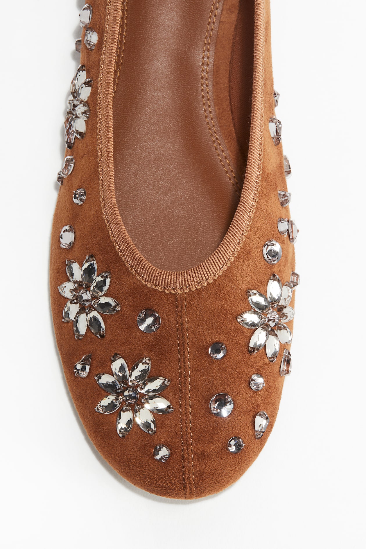 Ballerines ornées de strass - Marron - FEMME | H&M FR