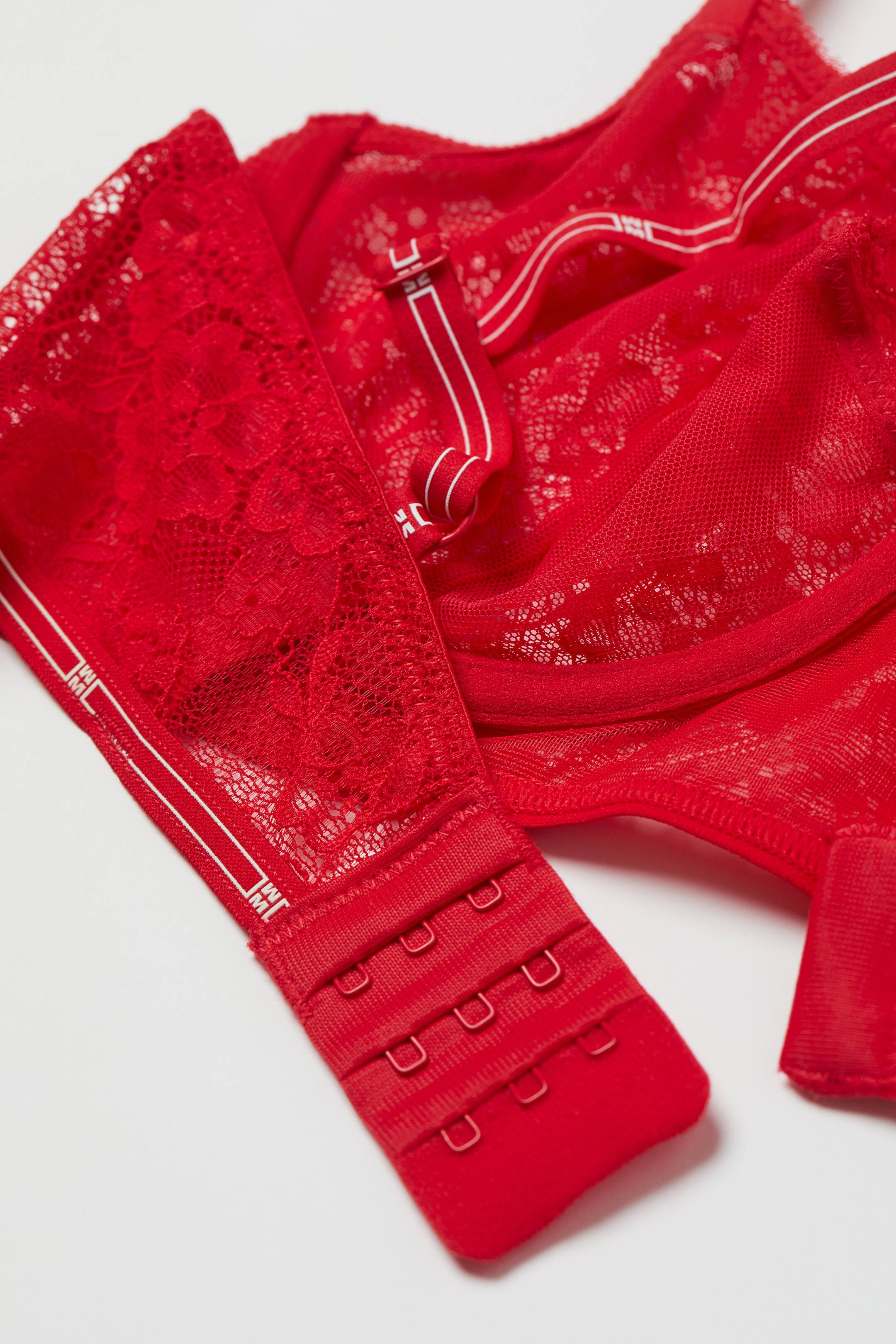 Non-padded underwired bra - Bright red - Ladies | H&M IN