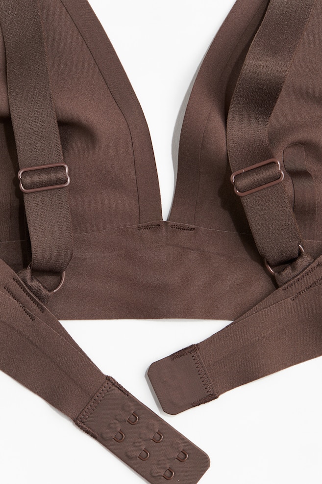 Soft-Cup Microfiber Bra - Dark brown - Ladies | H&M US