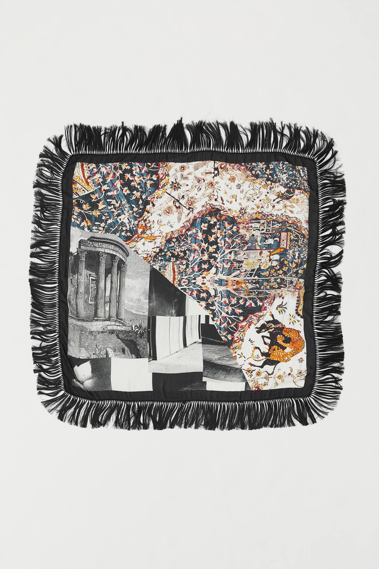 Silk-blend Scarf - Black/patterned - Ladies | H&M US