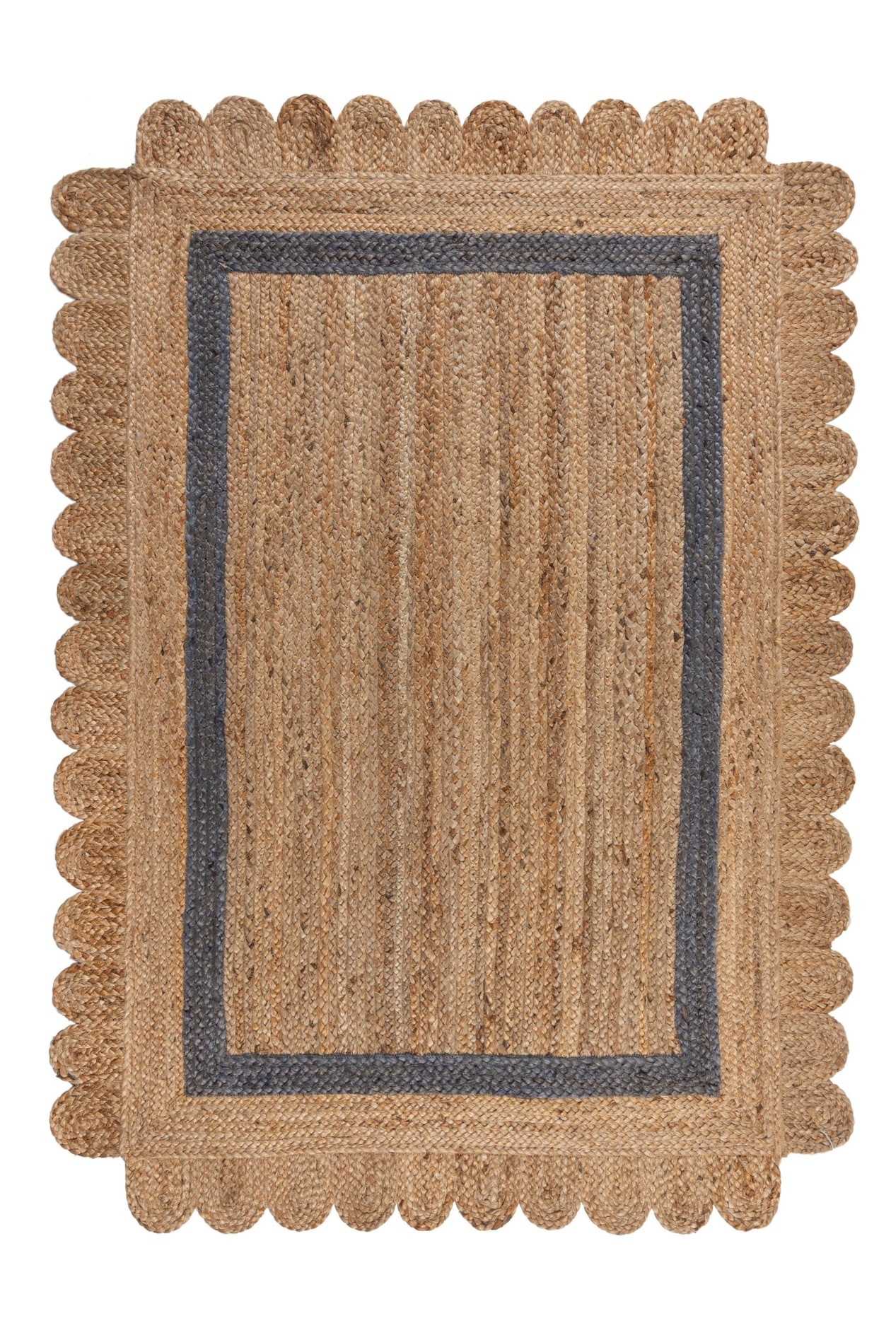 Grace Jute Scalloped Rug - Natural/grey - Flair Rugs - HOME | H&M BE