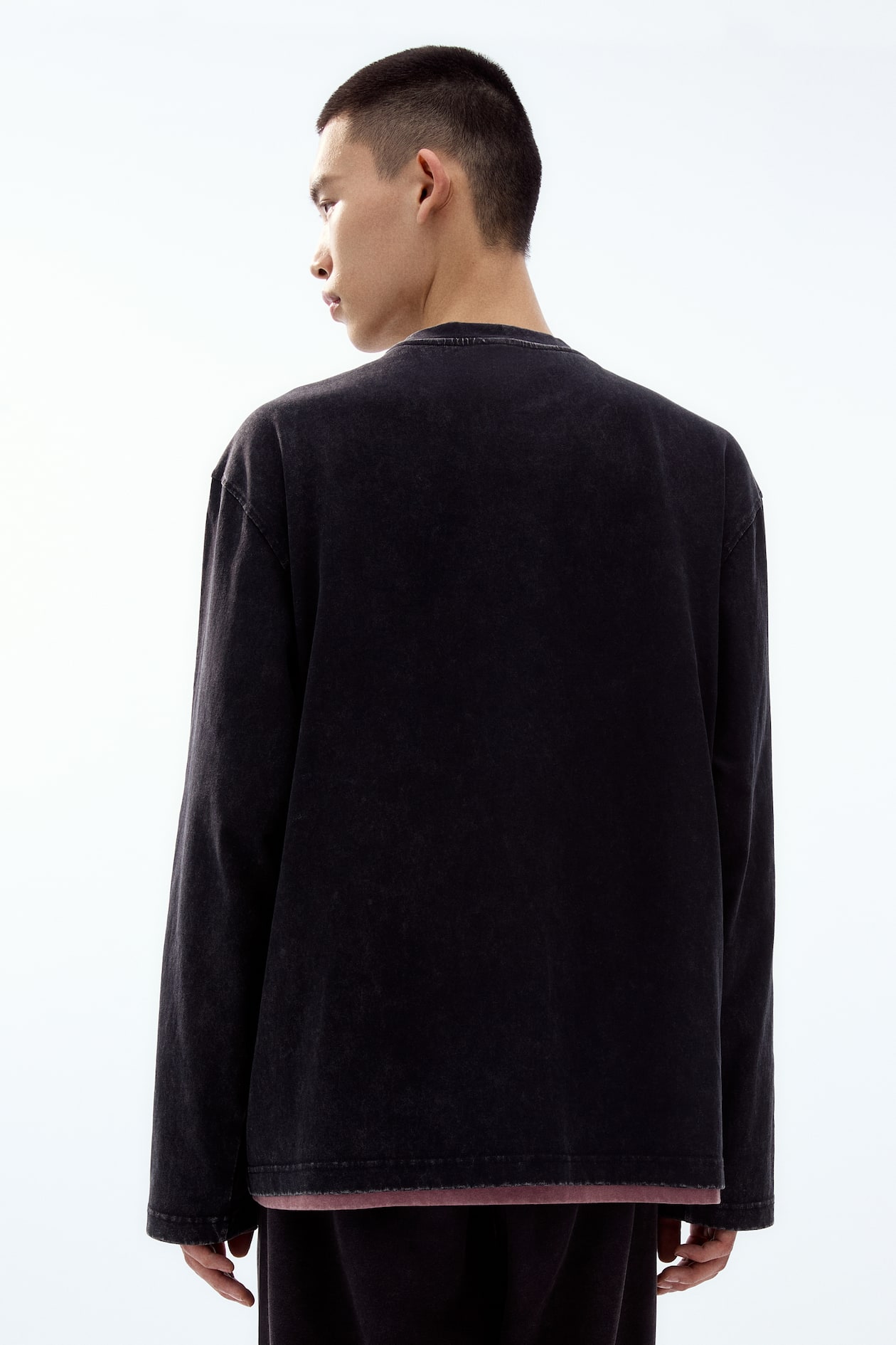 ルーズフィット 長袖Tシャツ - ブラック／Whatever You Lose - Men | H&M JP