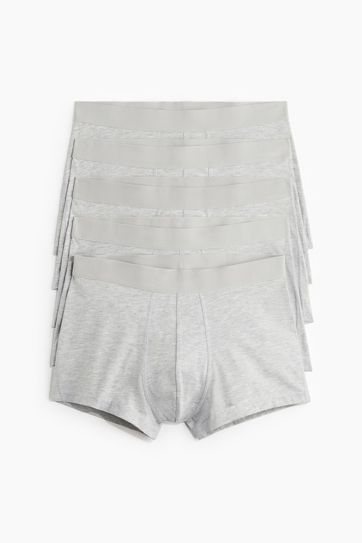 5-pack short trunks with Lycra® - Grey marl - Men | H&M IN