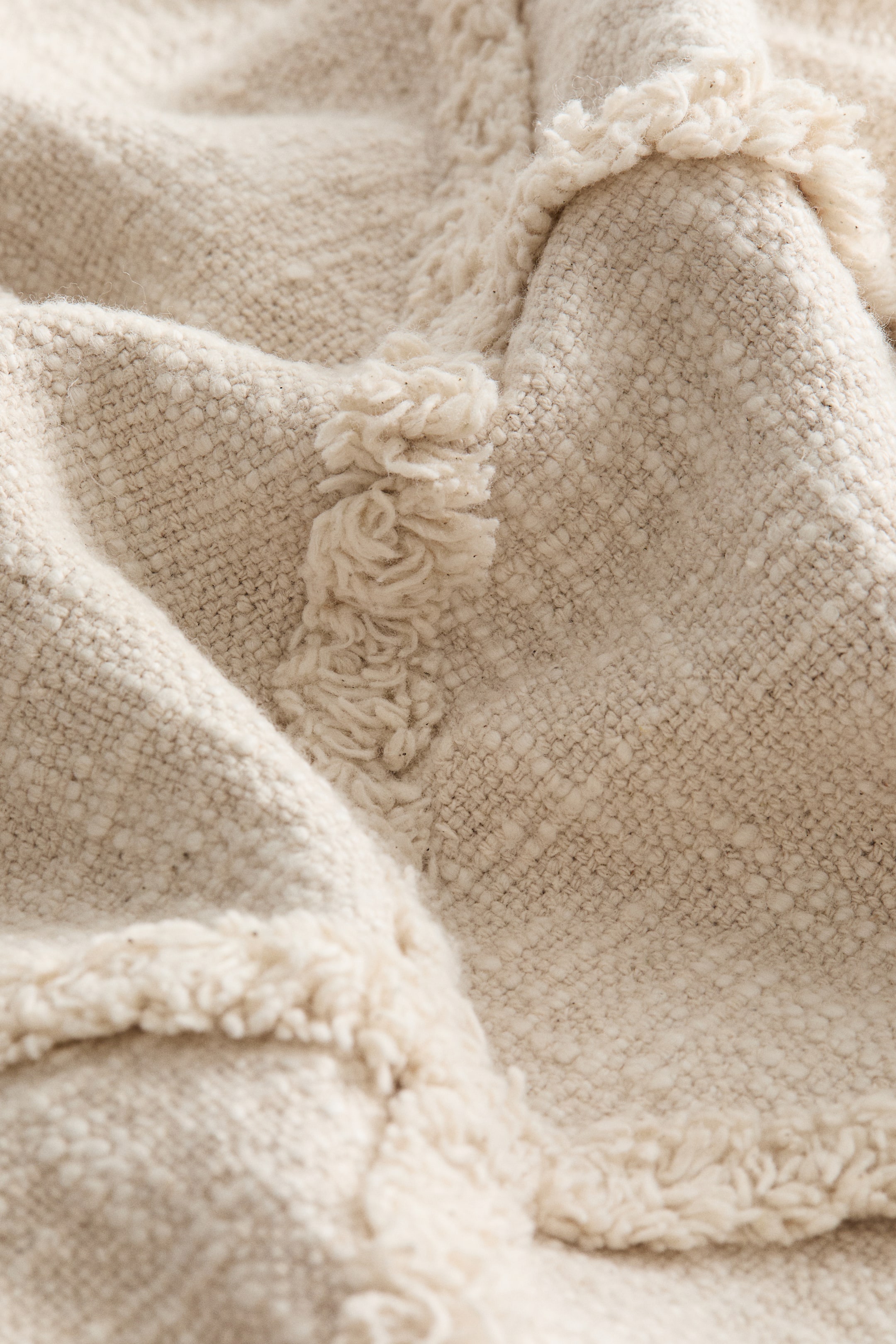 Tufted cotton cushion cover - Beige clair - HOME | H&M BE