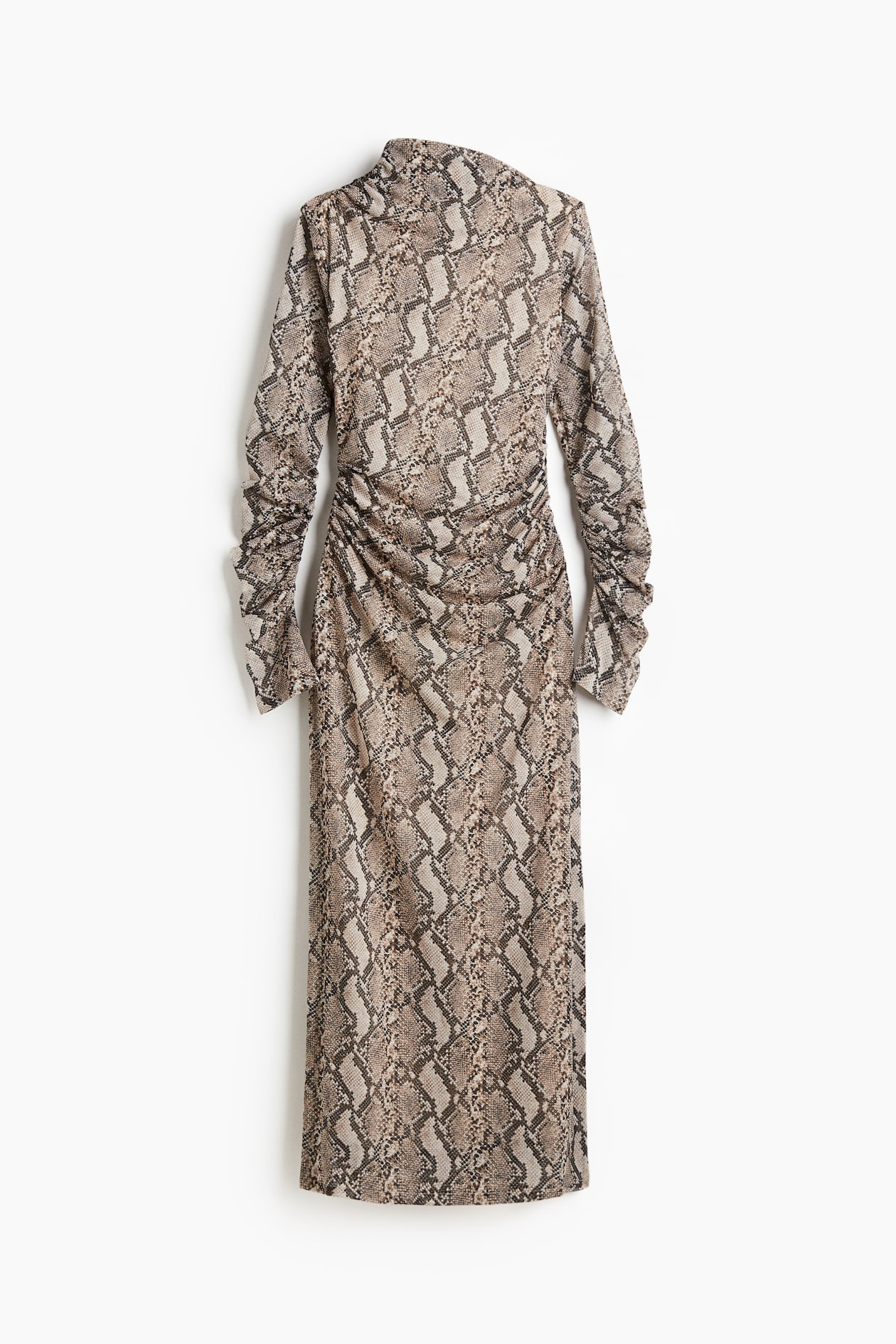 Robe en jersey à effet drapé - Beige/motif peau de serpent - FEMME | H&M BE