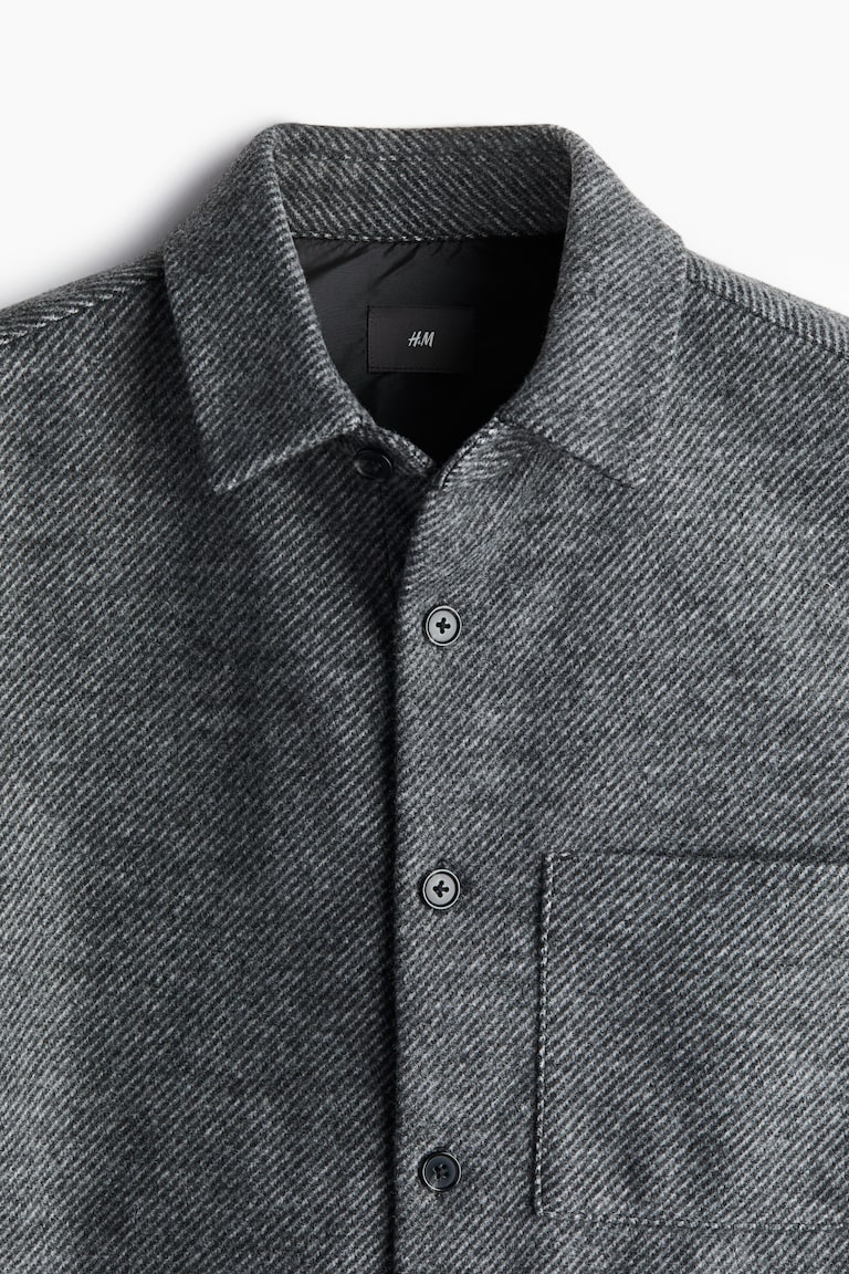Regular Fit Overshirt - Dark gray - Men | H&M US