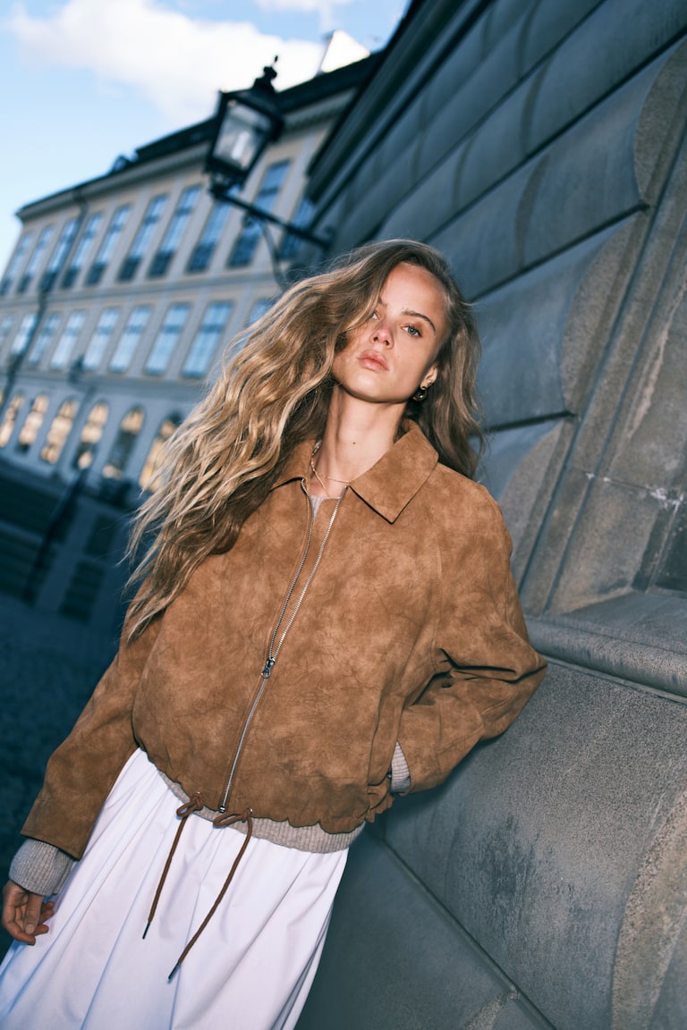 Napped jacket - Dark beige - Ladies | H&M GB