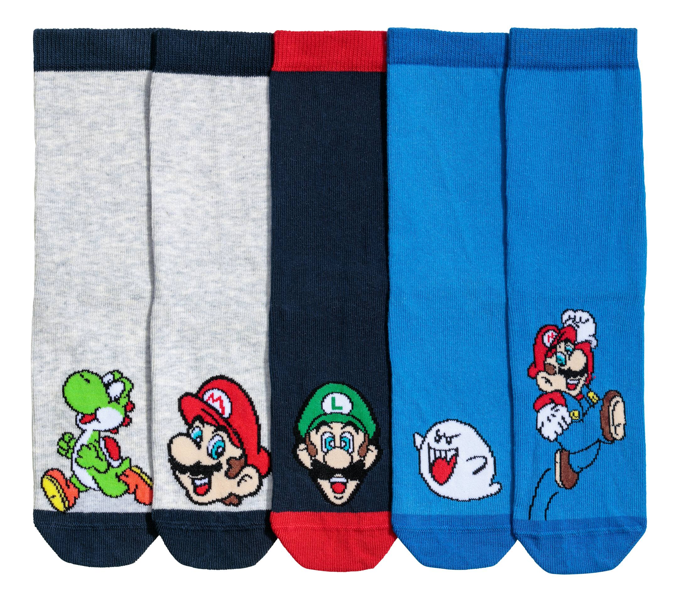 5-pack Socks - Blue/Super Mario - Kids | H&M CA