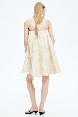 Jacquard-Weave Mini Dress - Cream - Ladies | H&M US