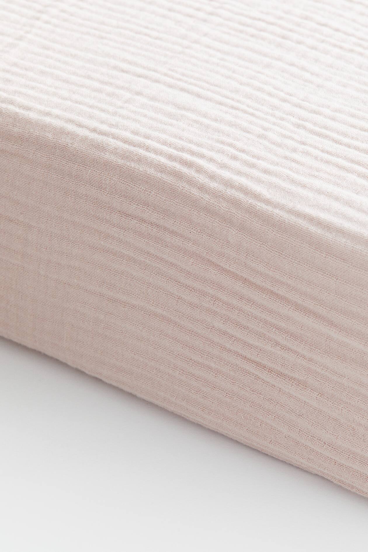 Light dusty pink Muslin Fitted Crib Sheet at H&M Home | H&M US