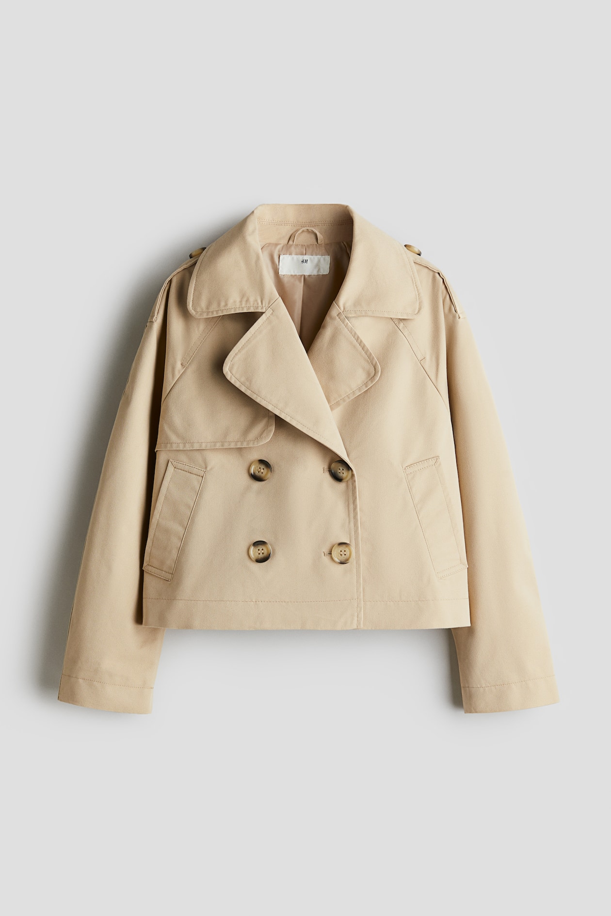 Korte trenchcoat - Beige - KINDEREN | H&M NL