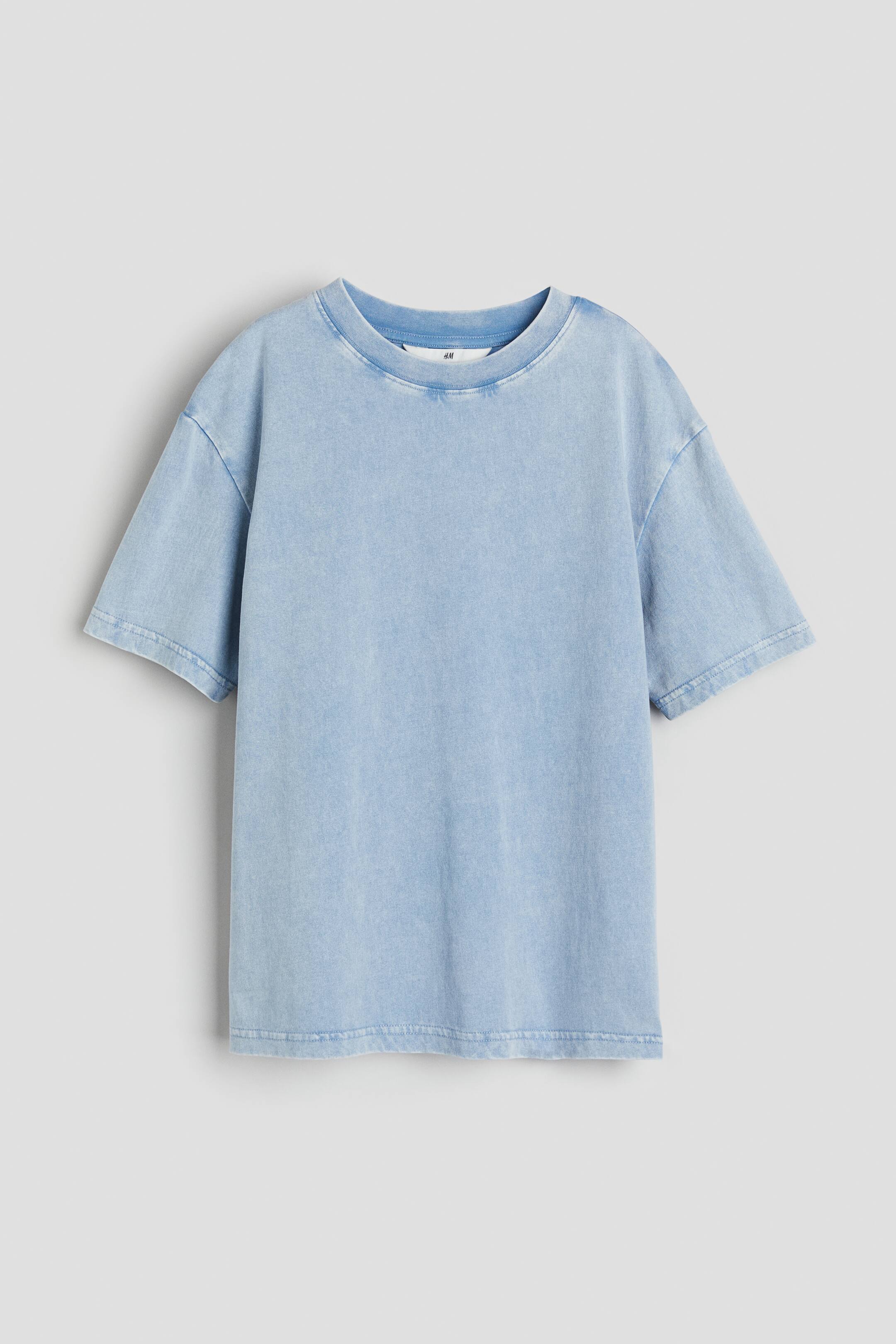 Washed-look T-shirt - Washed blue - Kids | H&M IN