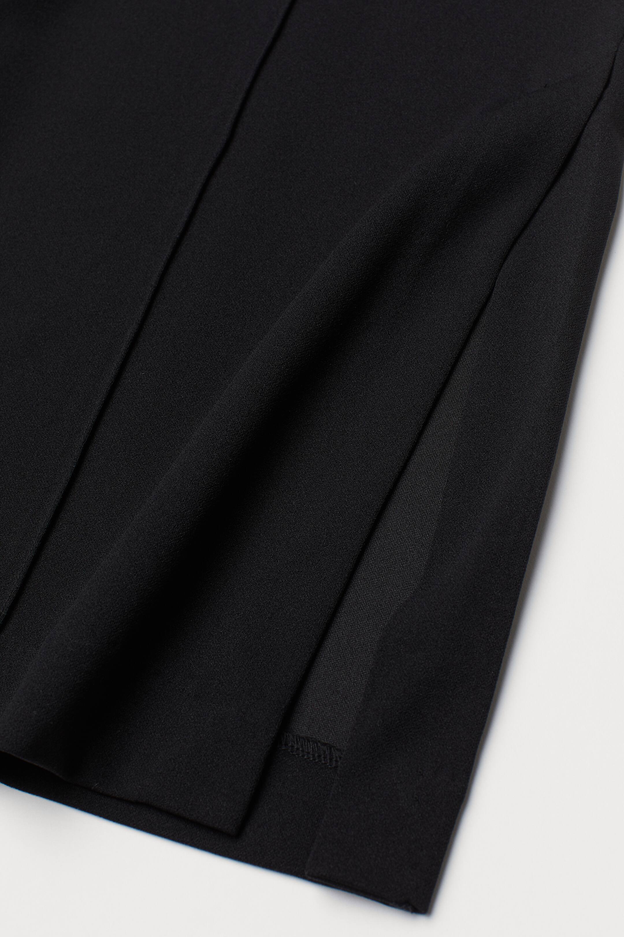 Wide side-slit trousers - Black - Ladies | H&M GB