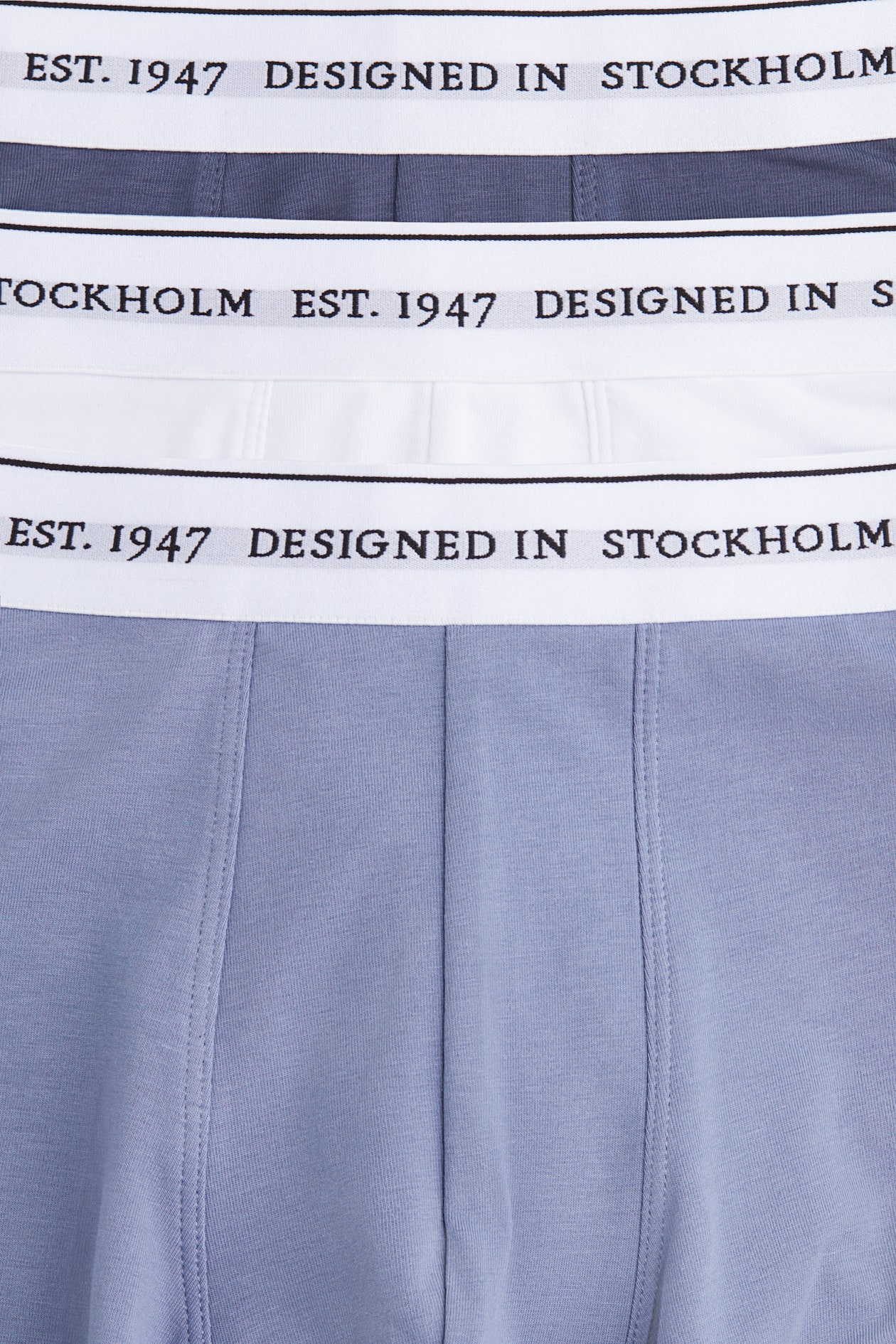 3-pack COOLMAX® Mid-Length Boxer Briefs - Light blue/white - Men | H&M US