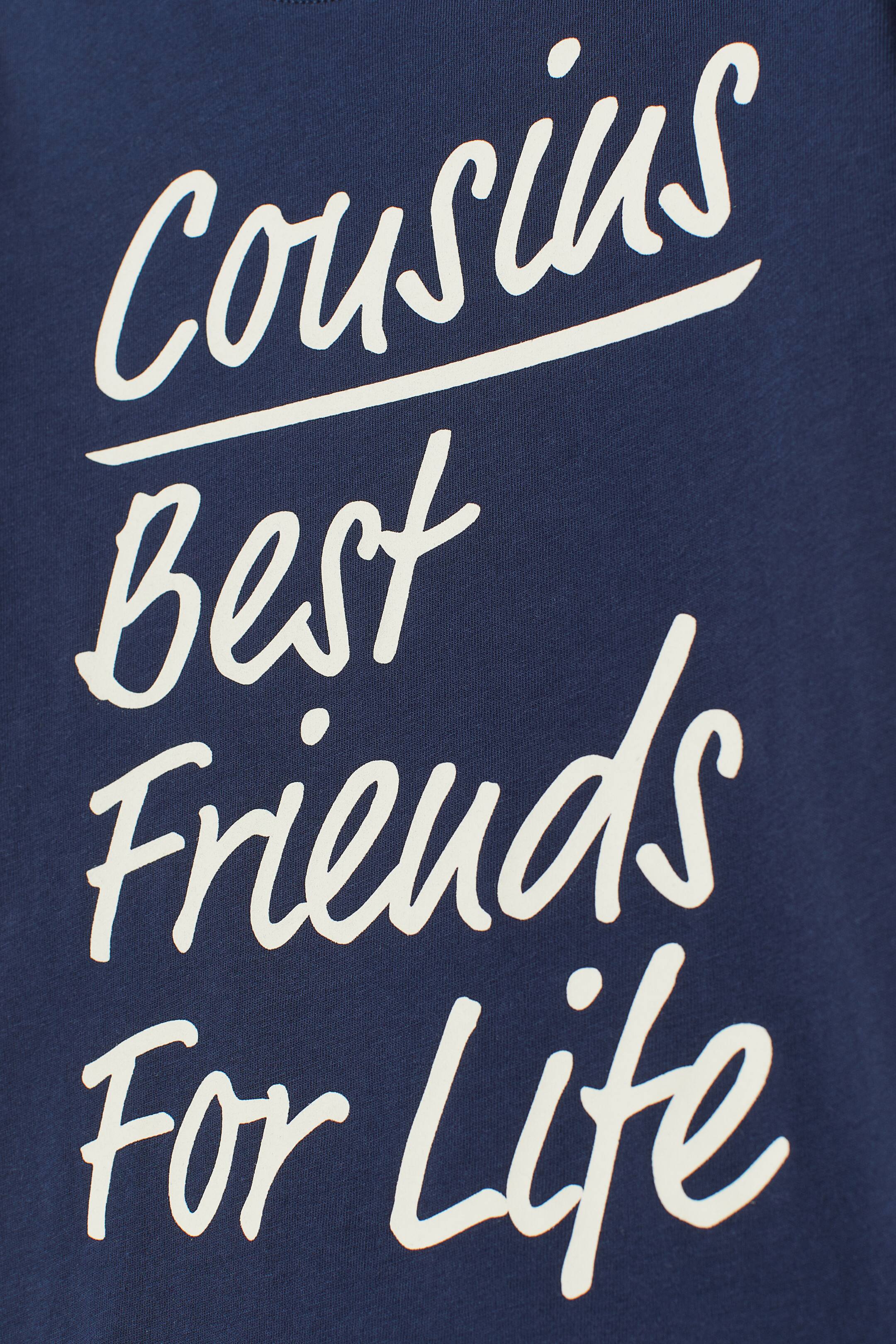 Printed T-shirt - Navy blue/Cousins - Kids | H&M HK