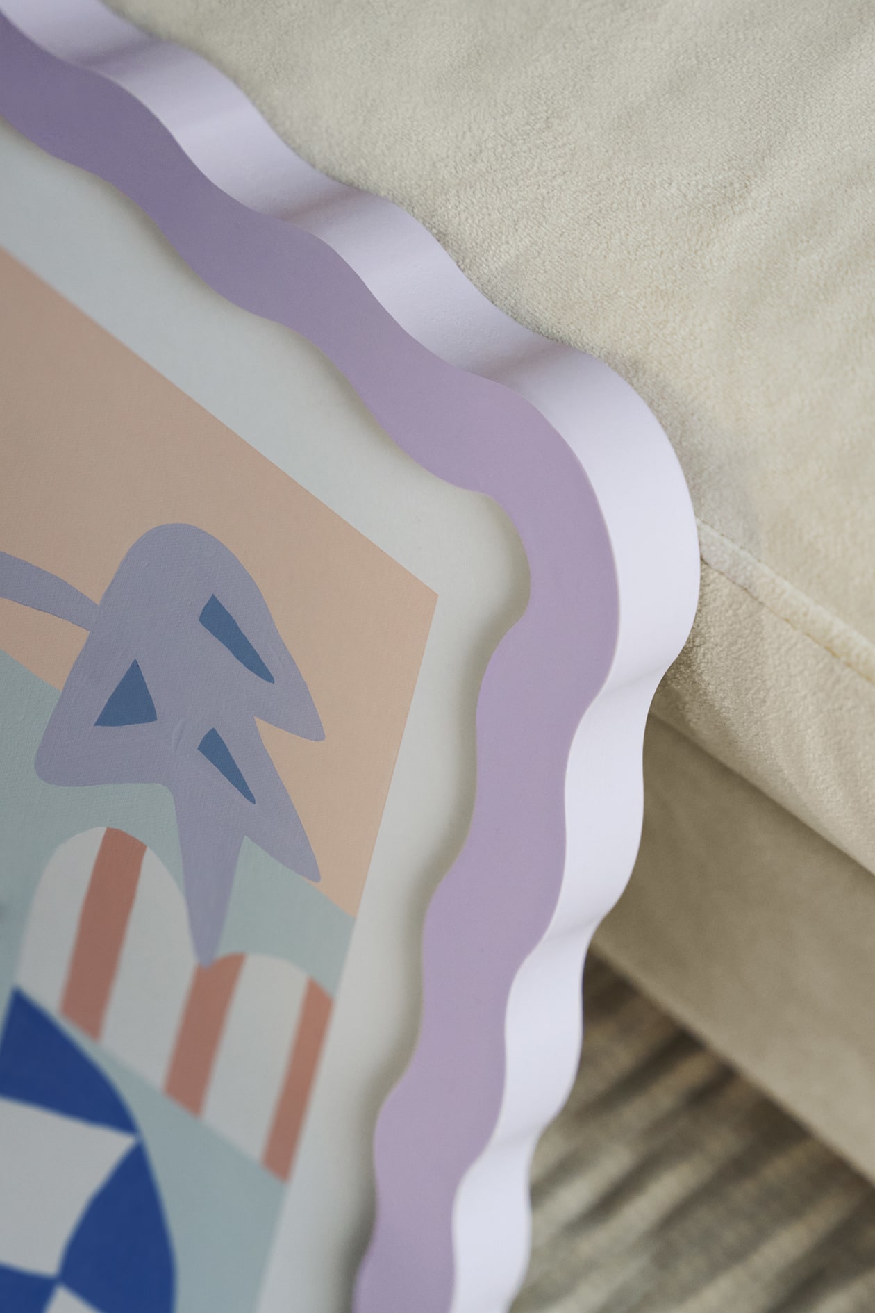 Wavy Picture Frame Wood - Pastel Purple - Postery - Home All | H&M GB