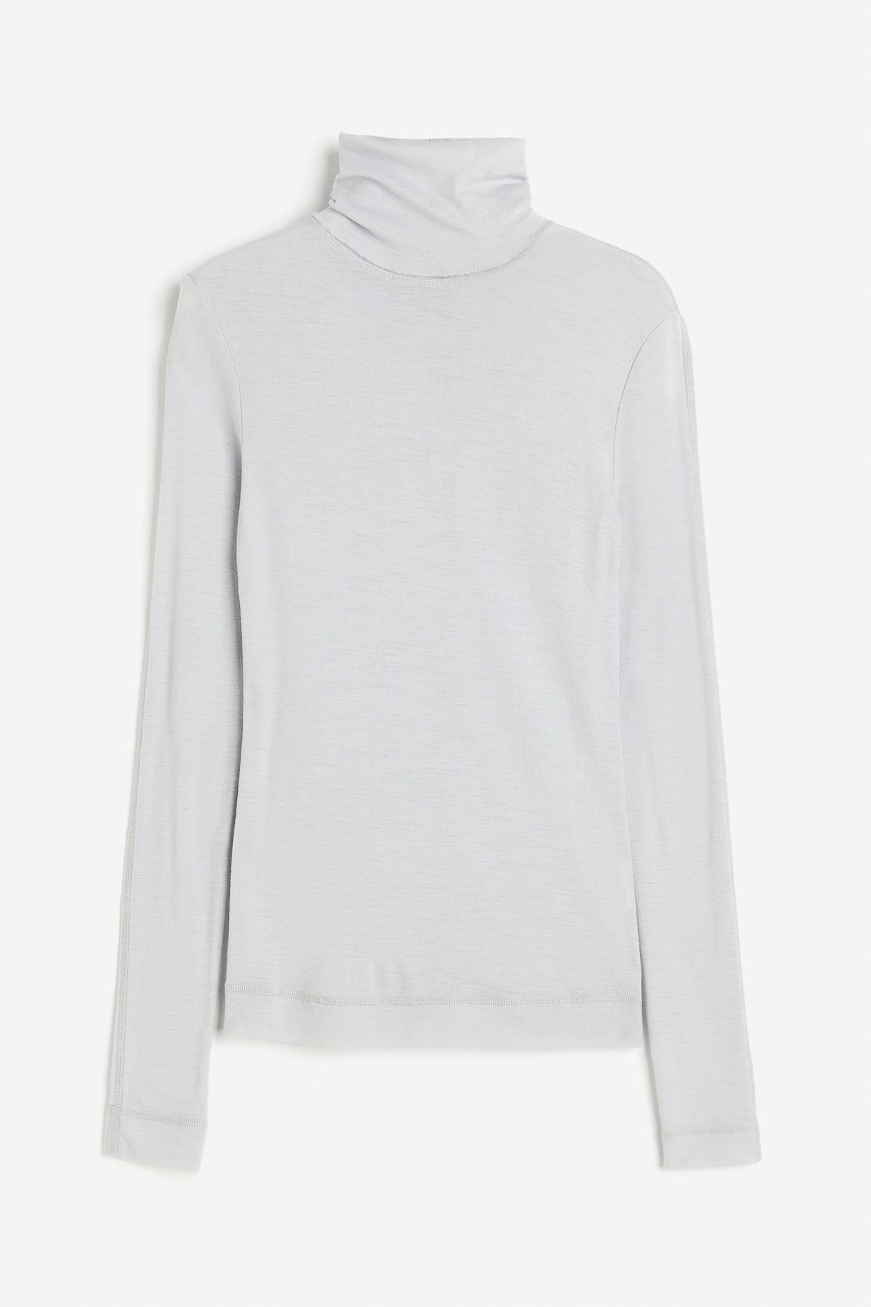 Merino wool polo-neck jumper - Light grey - Ladies | H&M GB