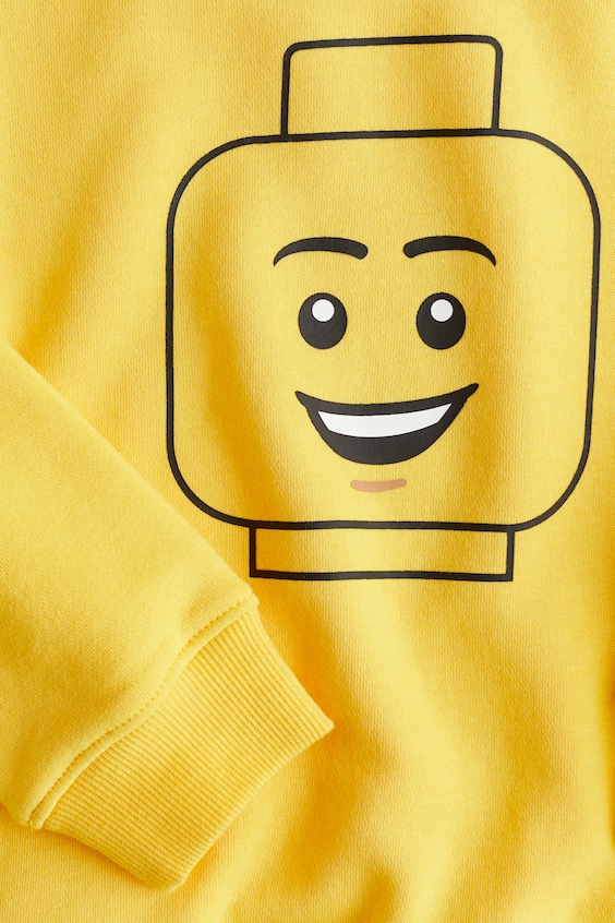 Printed Sweatshirt - Yellow/LEGO - Kids | H&M US