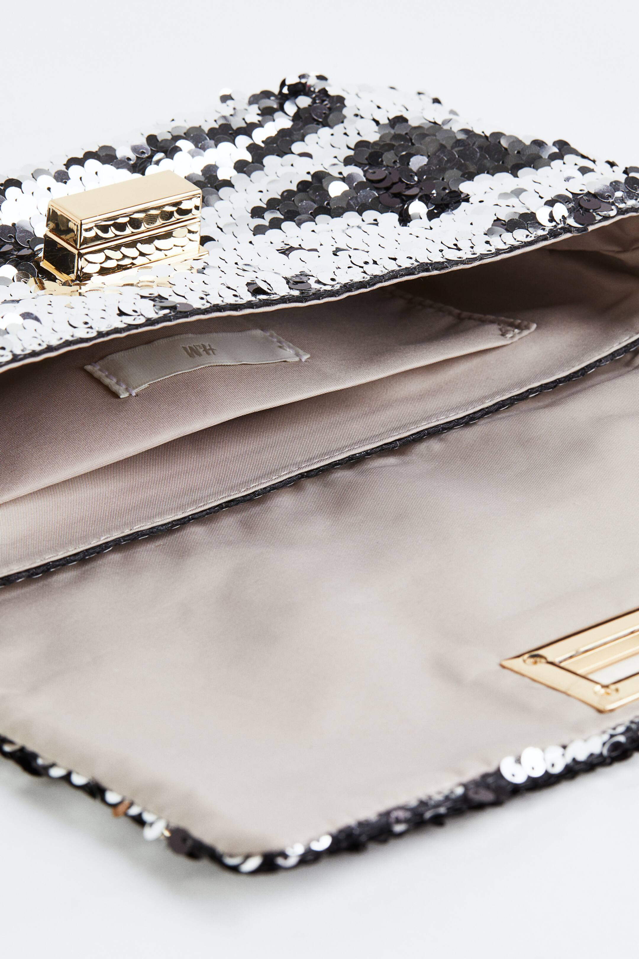 Schultertasche mit Pailletten - Silberfarben - Ladies | H&M AT