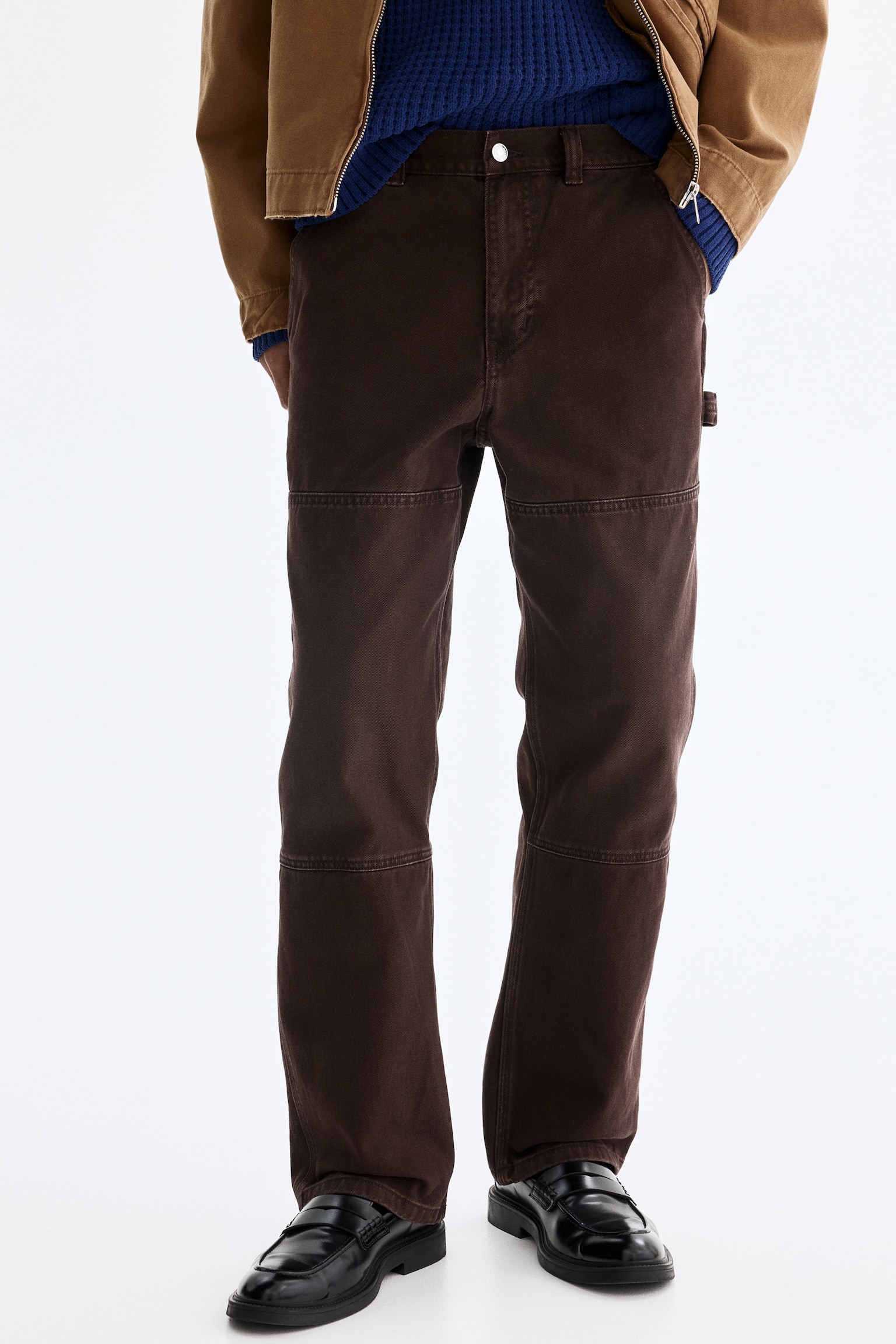 Regular Fit Carpenter trousers - Dark brown - Men | H&M IE