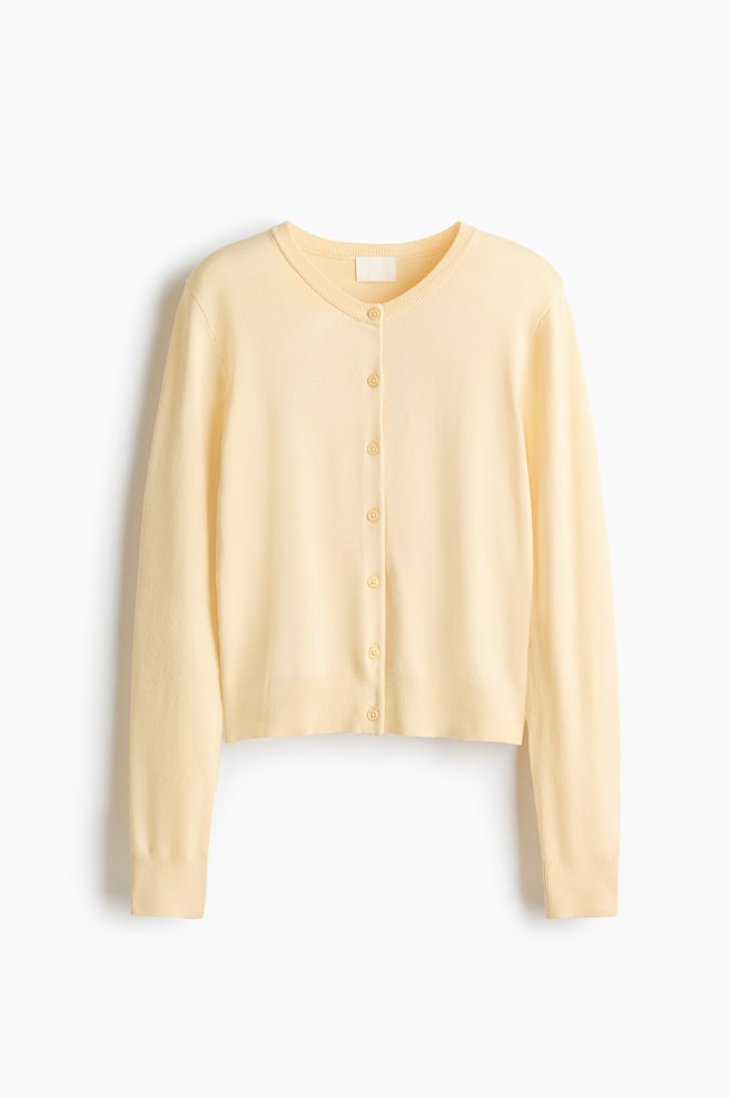 Women's Light yellow Fine-Knit Cardigan | H&M CA
