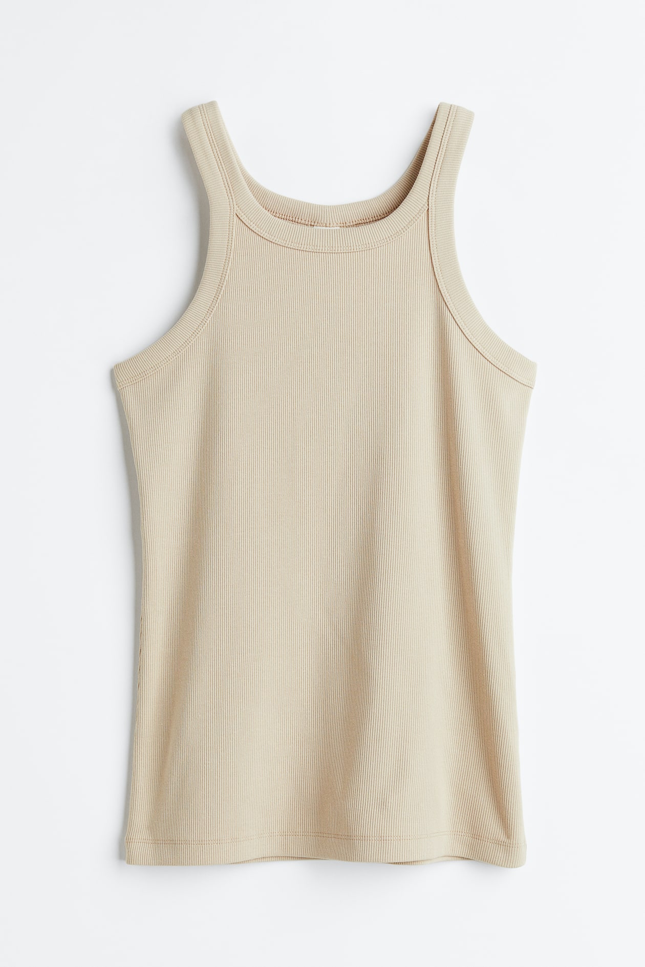 Women's Light beige Ribbed vest top | H&M IN