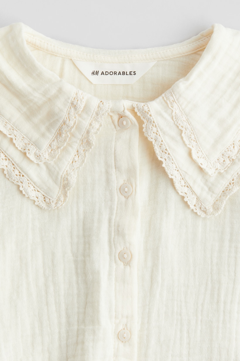 Muslin Blouse - Light beige - Kids | H&M US