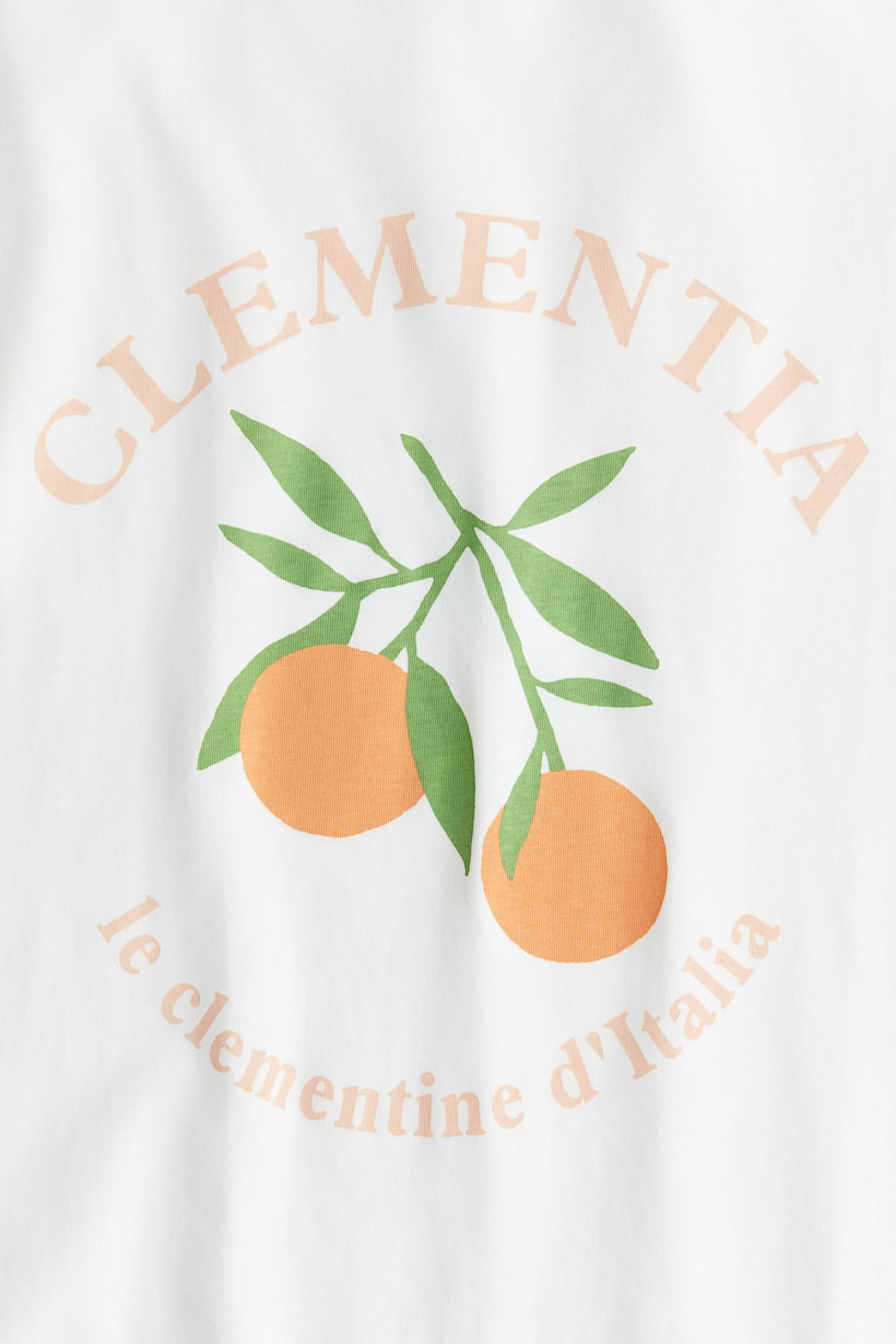 Women's White/Clementia Printed T-Shirt | H&M US