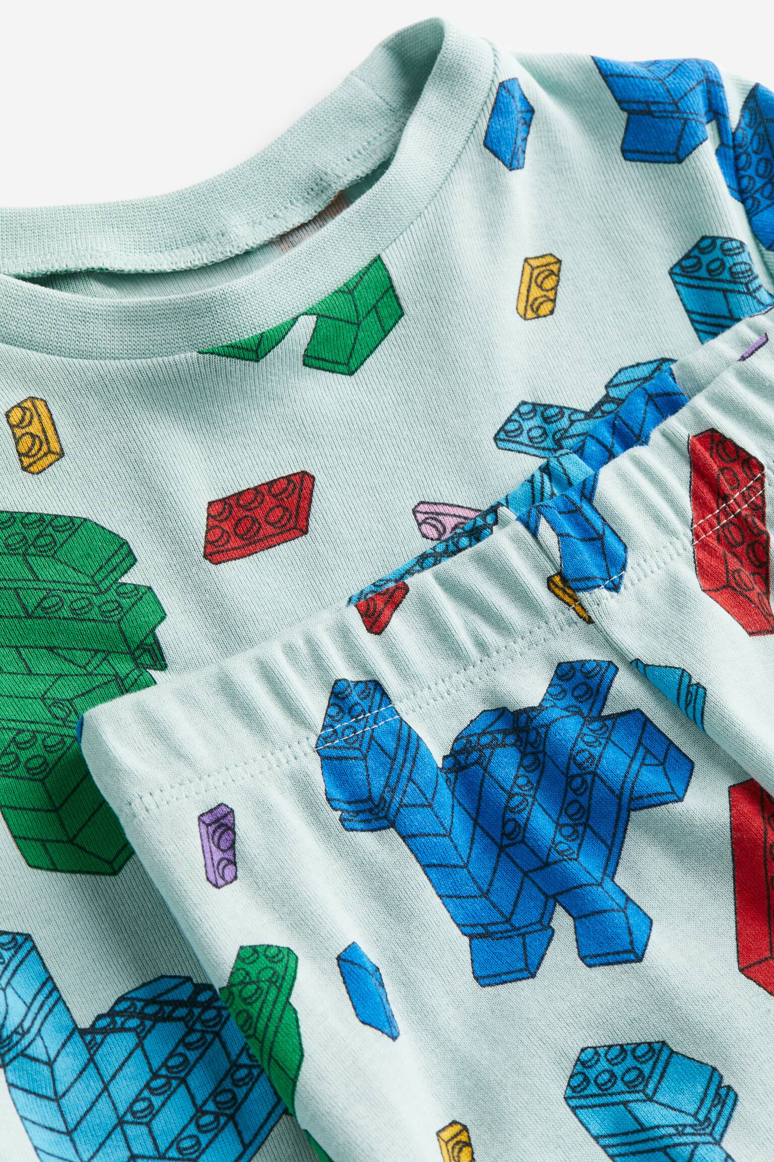 Printed pyjamas - Dusty green/LEGO Brand - Kids | H&M GB