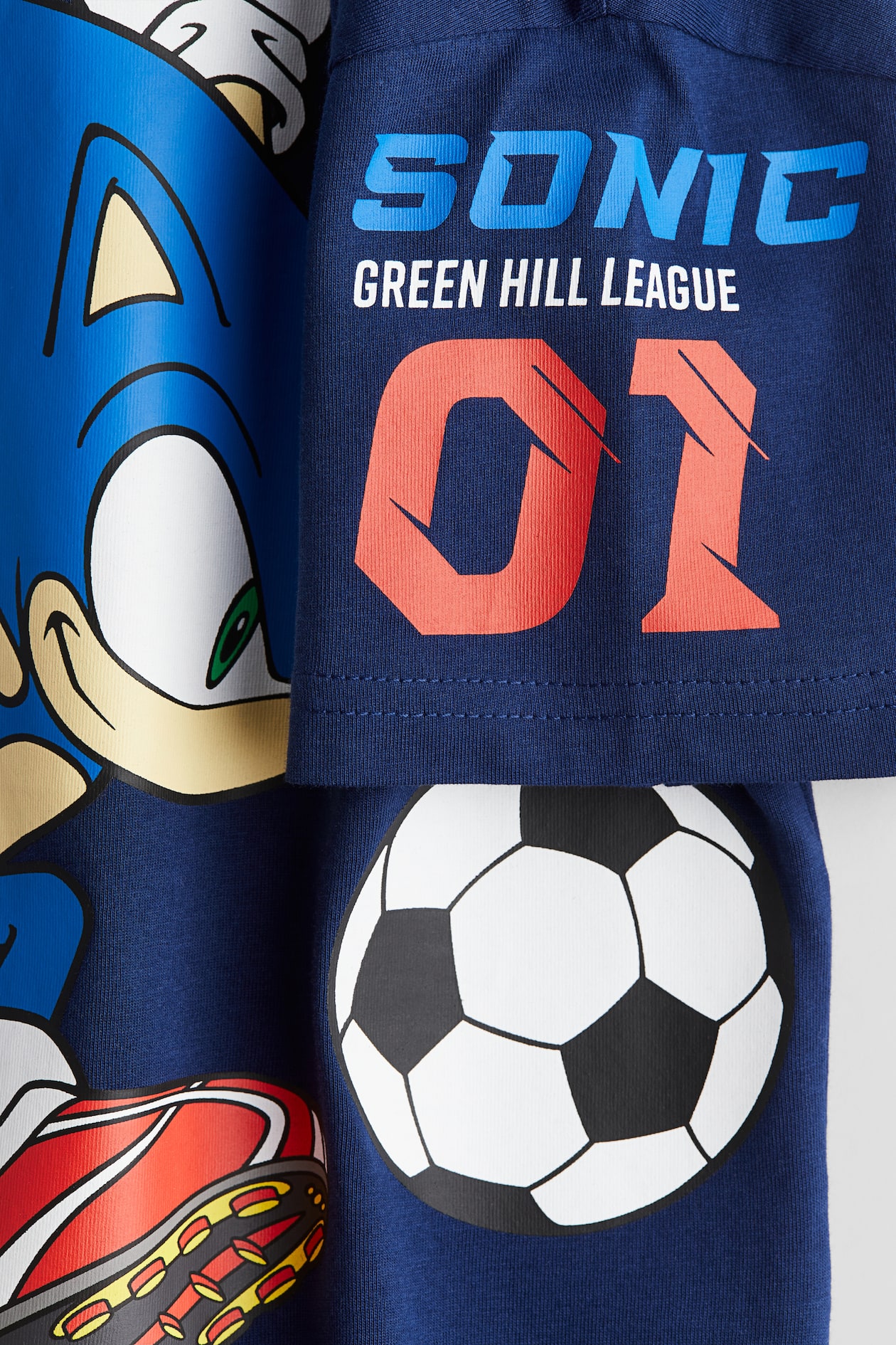 Oversized Printed T-Shirt - Blue/Sonic the Hedgehog - Kids | H&M US