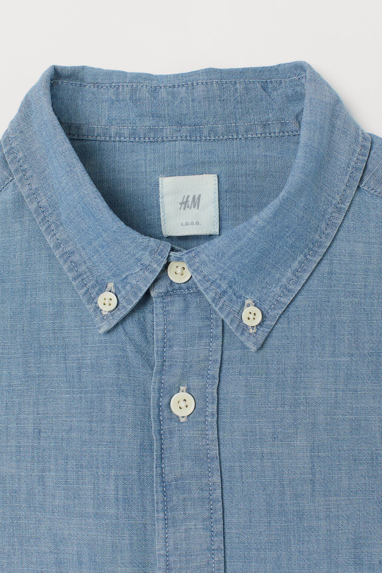 Jeanshemd - Langarm - Hellblau - Men | H&M DE