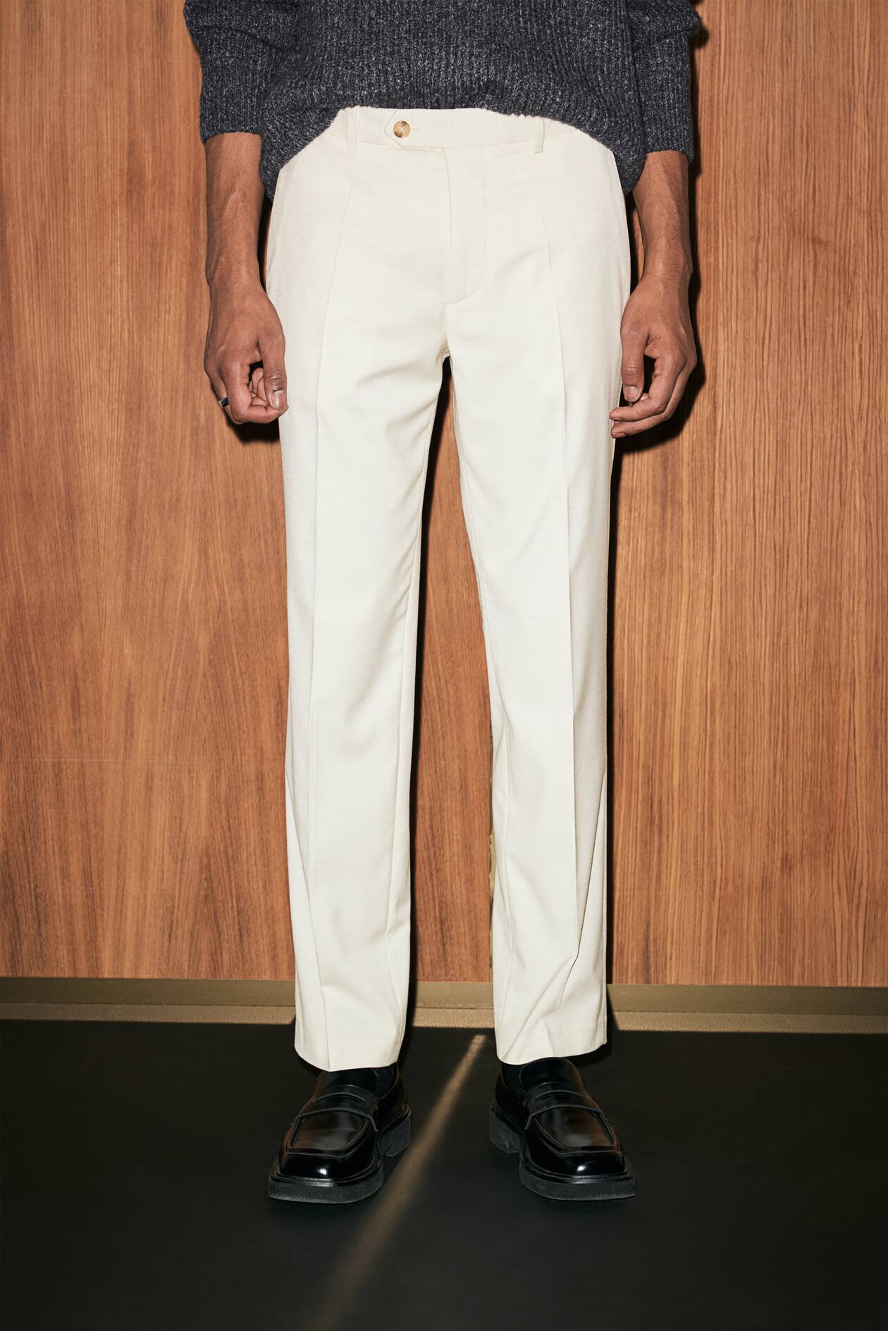 Regular Fit Suit Pants - White - Men | H&M US
